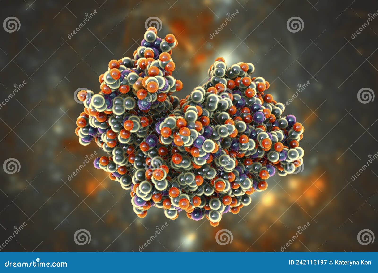 Enzyme Pepsin 3D Model Royalty-Free Stock Photography | CartoonDealer ...