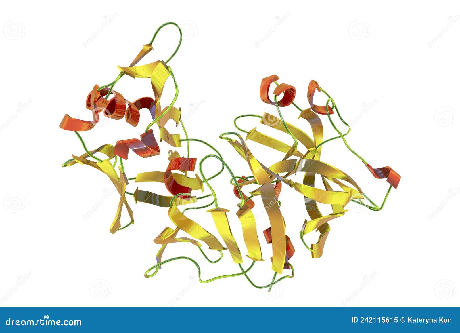Molecule Of Pepsin Stomach Enzyme Royalty-Free Illustration ...