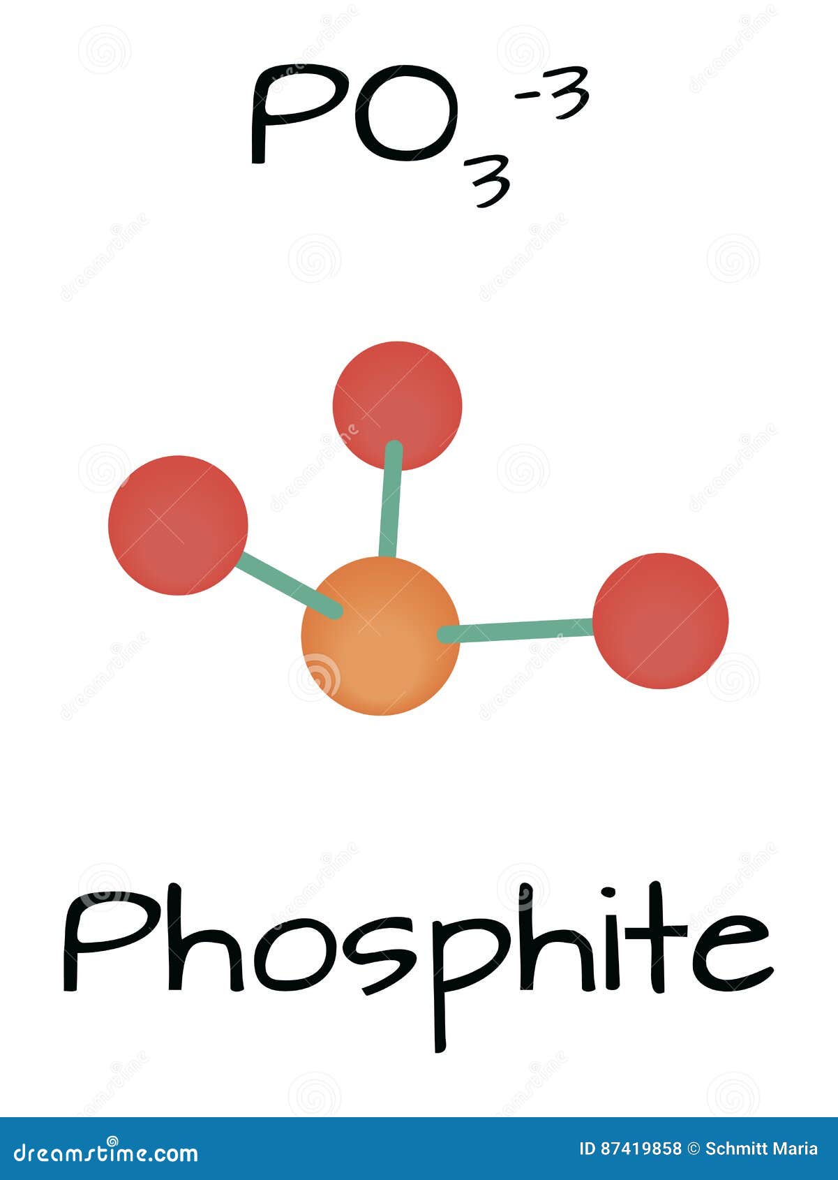 Molecule Phosphite in Vector Stock Vector - Illustration of chemical ...