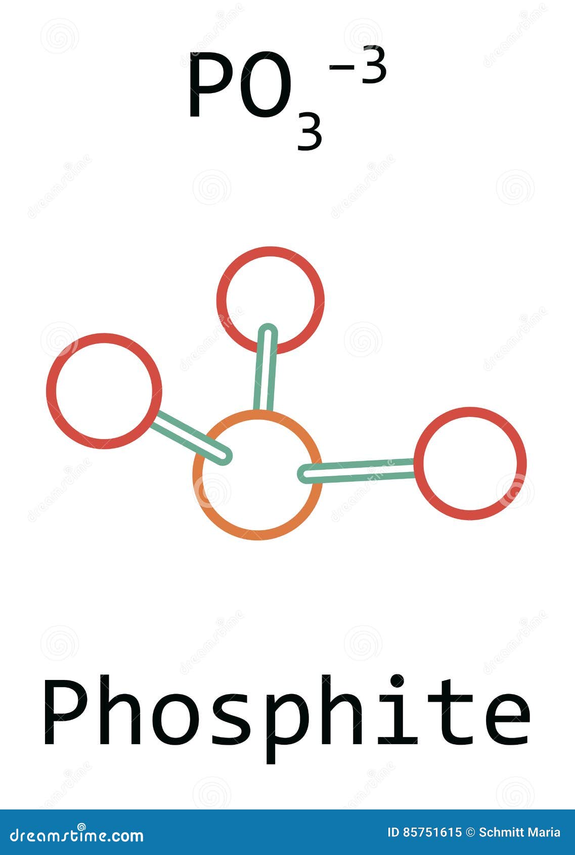 Molecule Phosphite stock vector. Illustration of element - 85751615