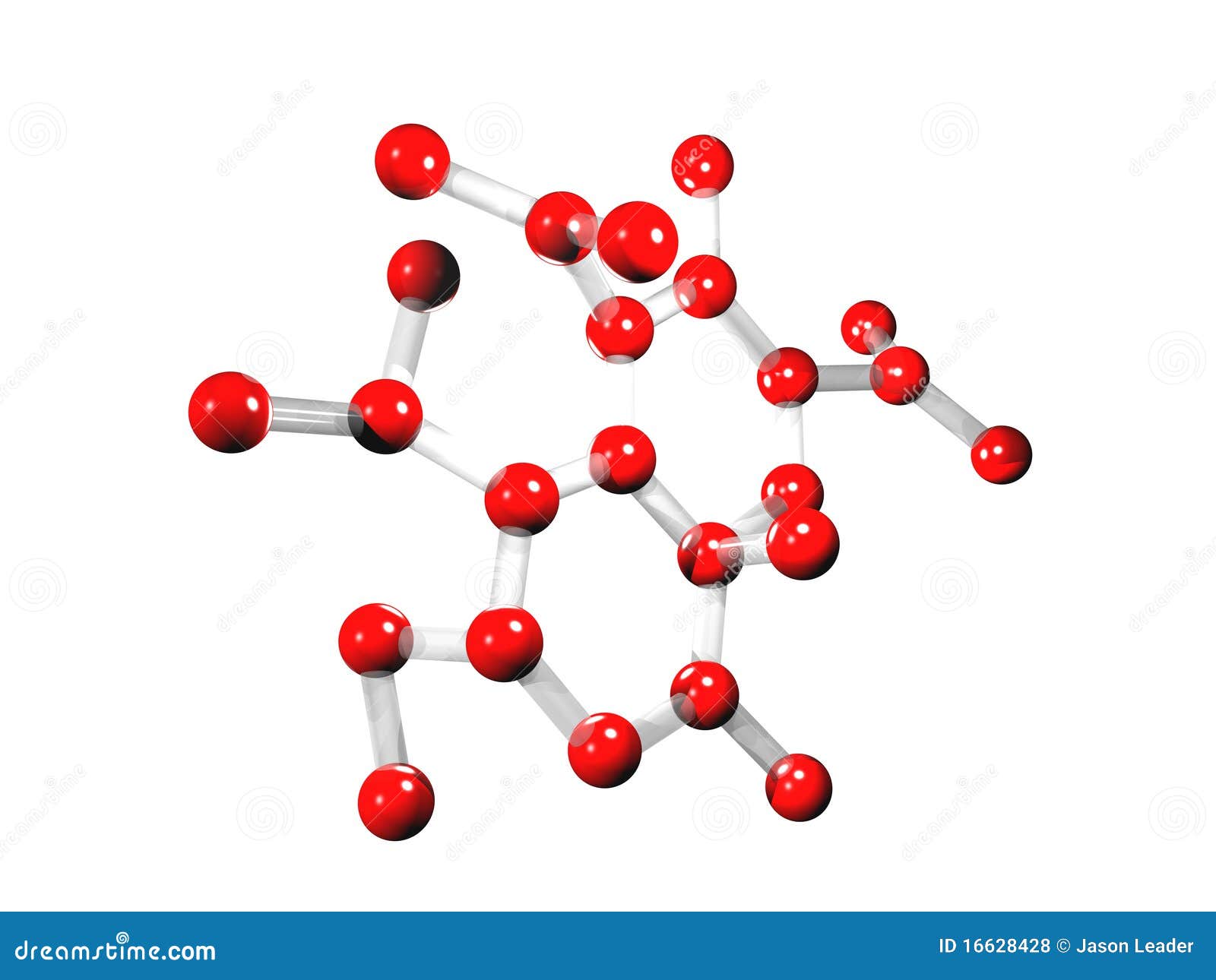 Molecule in Red stock illustration. Illustration of chemistry - 16628428