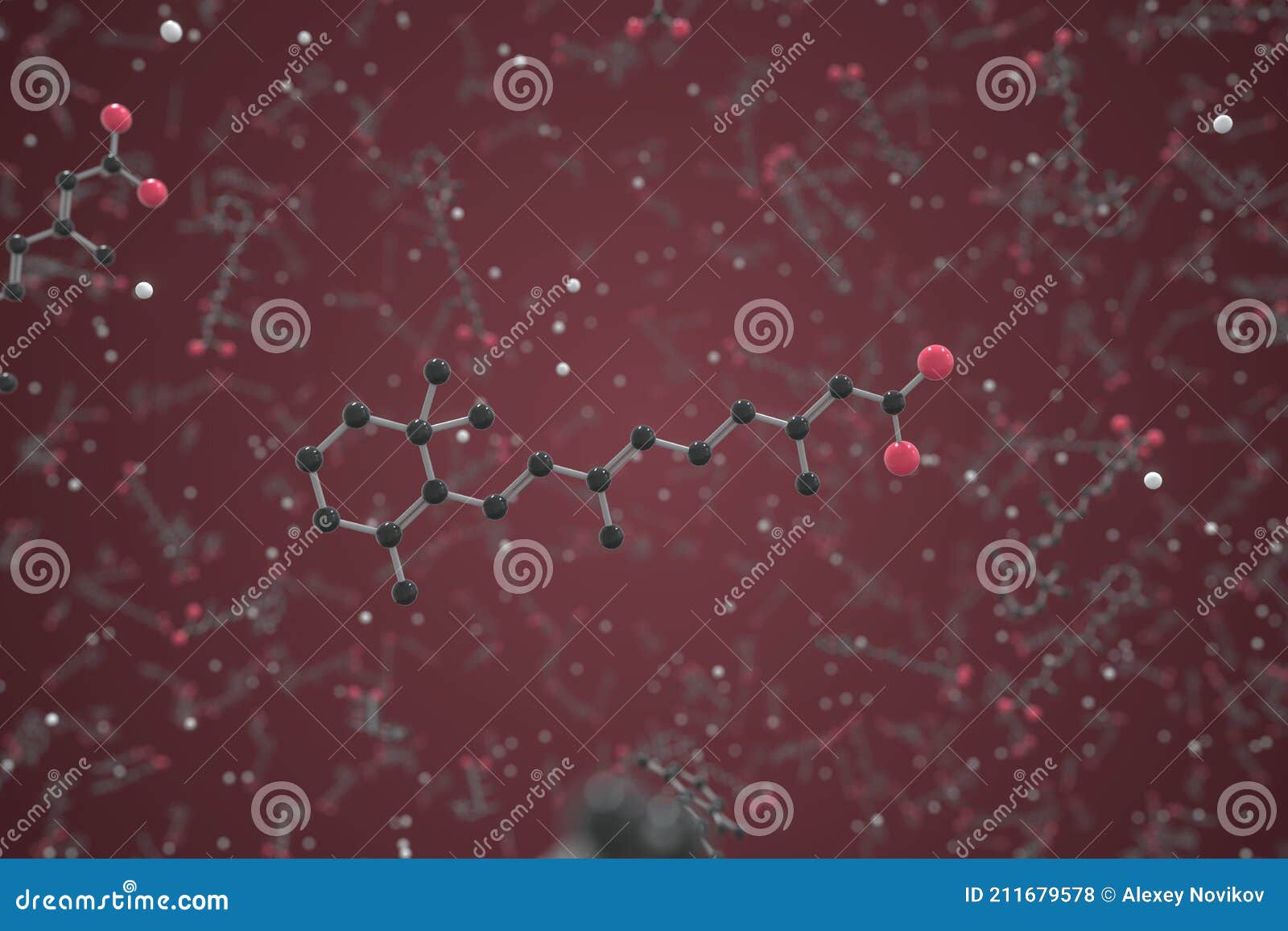 Molecule of Retinoic Acid. Molecular Model, Science Related 3d ...