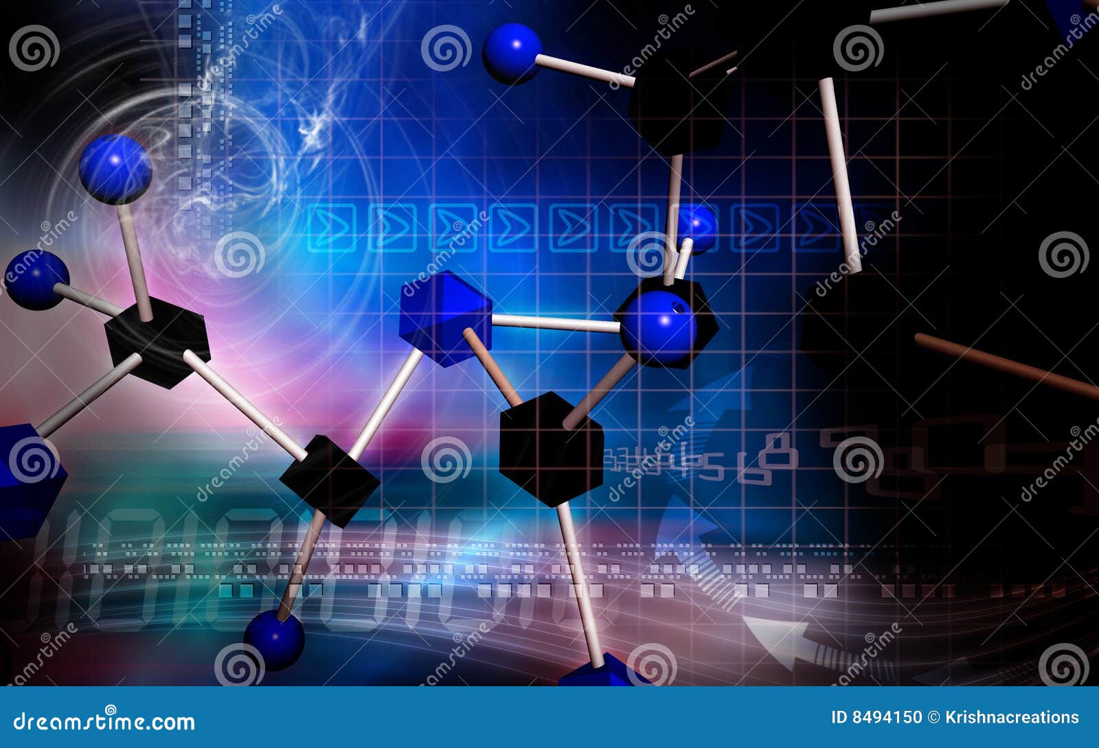 Molecule samples stock illustration. Illustration of chemical - 8494150