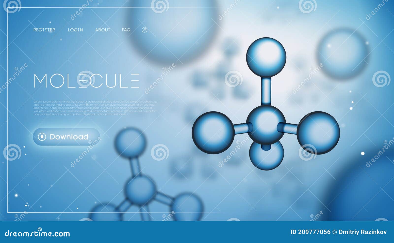 Molecule Science Dna Presentation. Chemical Background. Molecular ...