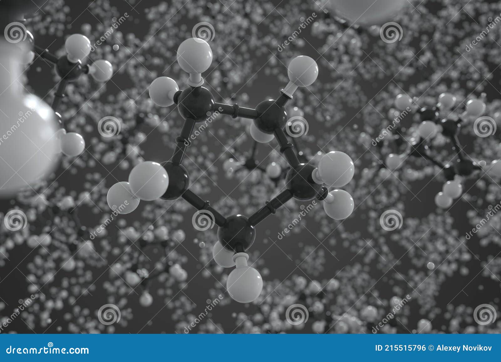 Cyclopentane Molecule Made with Balls, Conceptual Molecular Model ...