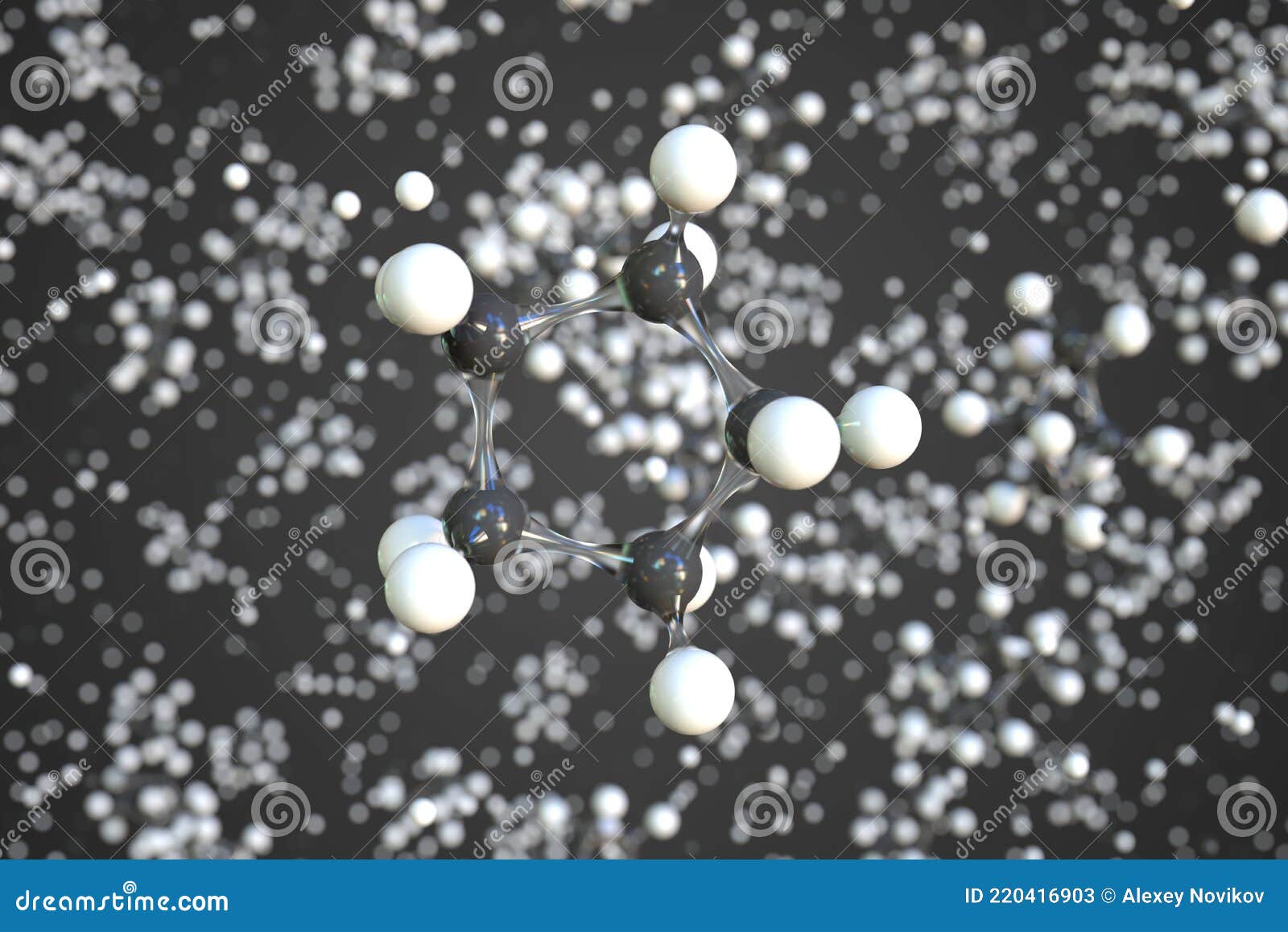 Cyclopentane Molecule Made with Balls, Conceptual Molecular Model ...