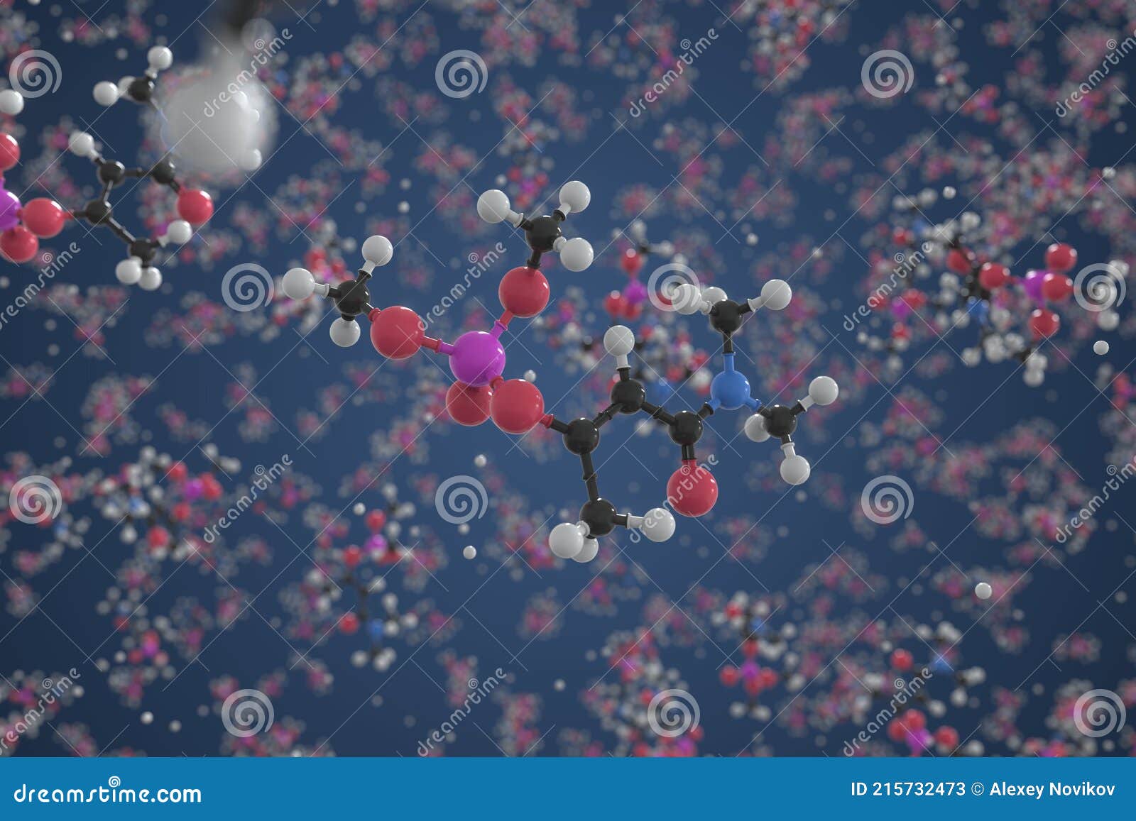 Dicrotophos Molecule, Molecular Structure, Organophosphate ...