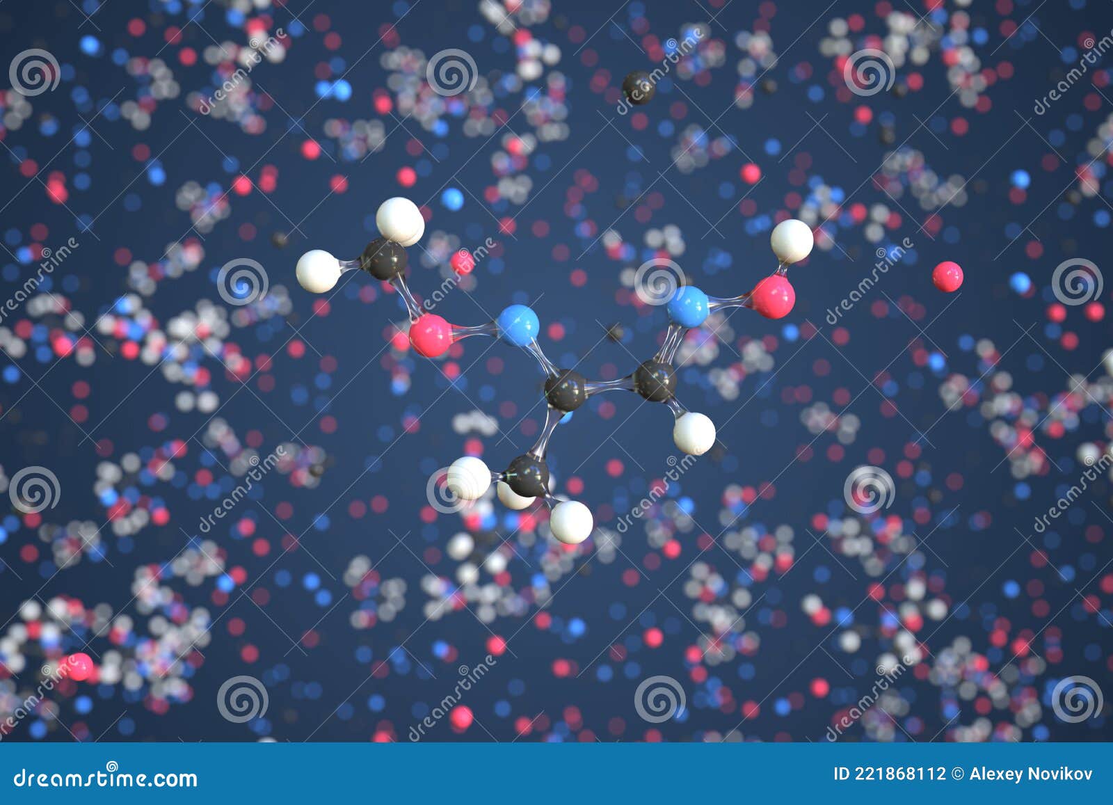 Molecule of Dimethylglyoxime, Conceptual Molecular Model. Scientific 3d ...