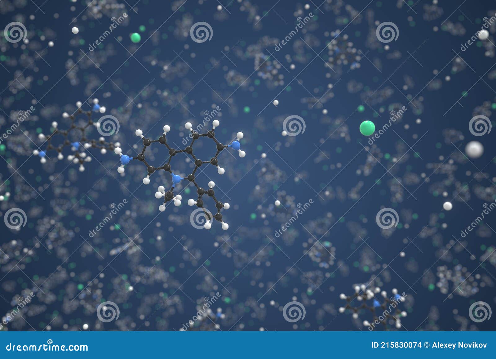 Ethidium Bromide Molecule, Ball-and-stick Molecular Model. Chemical 3d ...