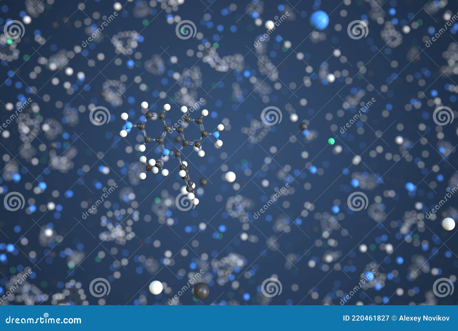 Ethidium Bromide Molecule, Conceptual Molecular Model. Chemical 3d ...