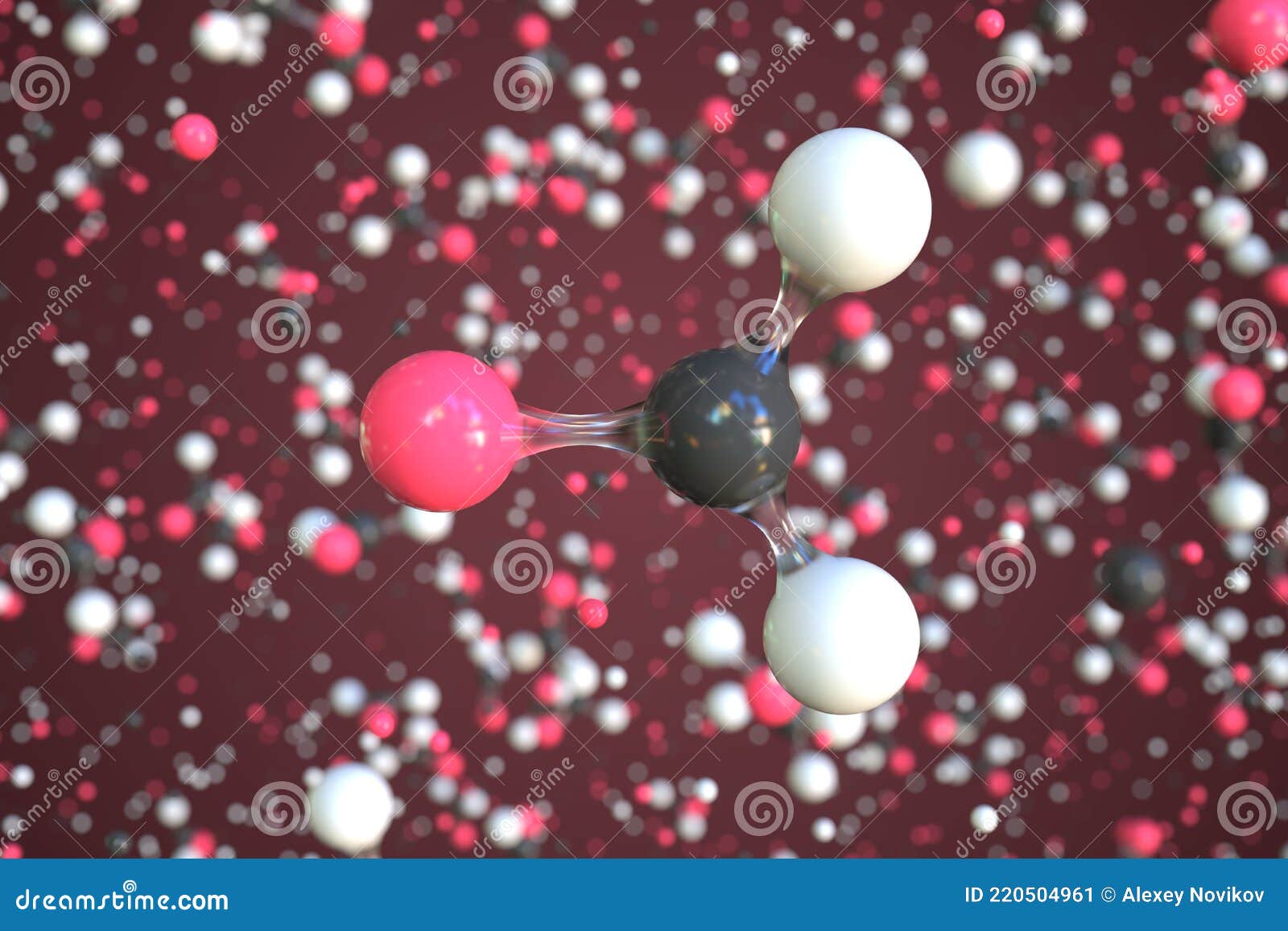 Formaldehyde Molecule Made with Balls, Scientific Molecular Model ...