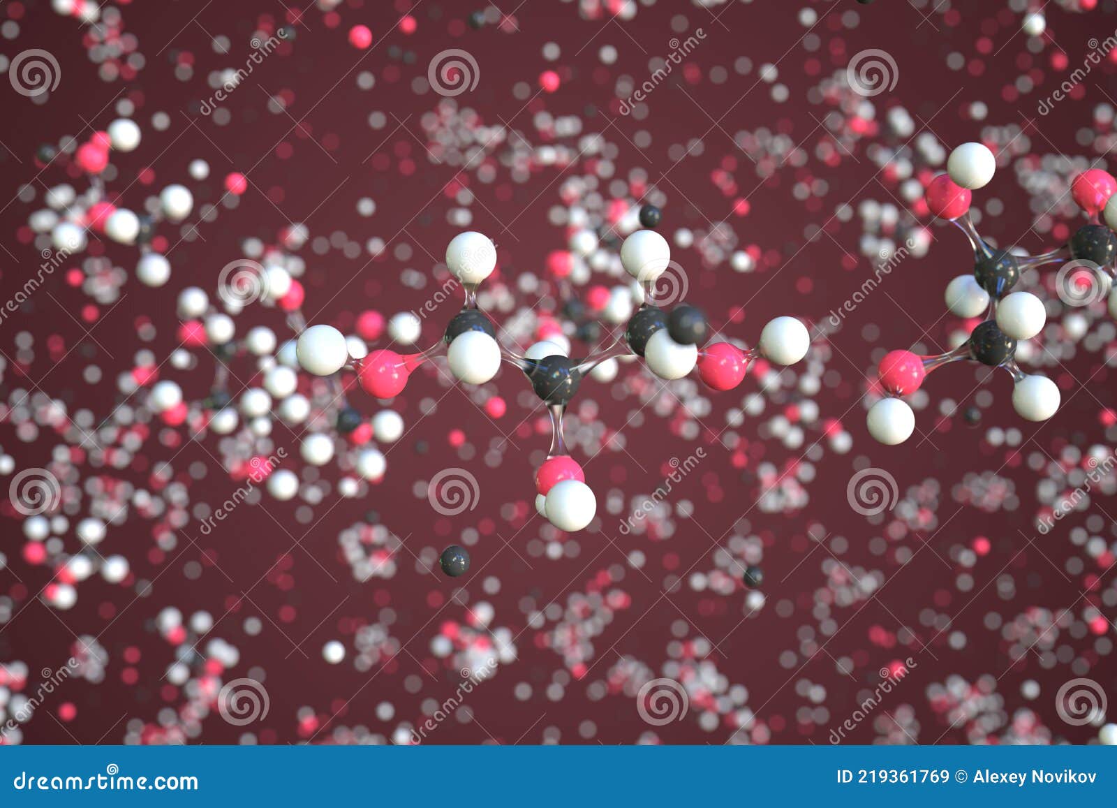 Glycerin Molecule Made with Balls, Conceptual Molecular Model. Chemical ...