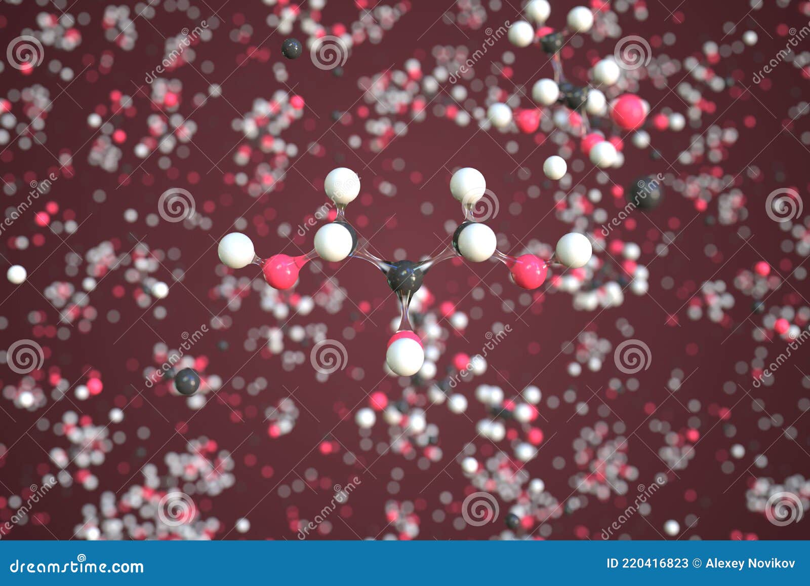 Glycerol Molecule Made with Balls, Scientific Molecular Model. Chemical ...