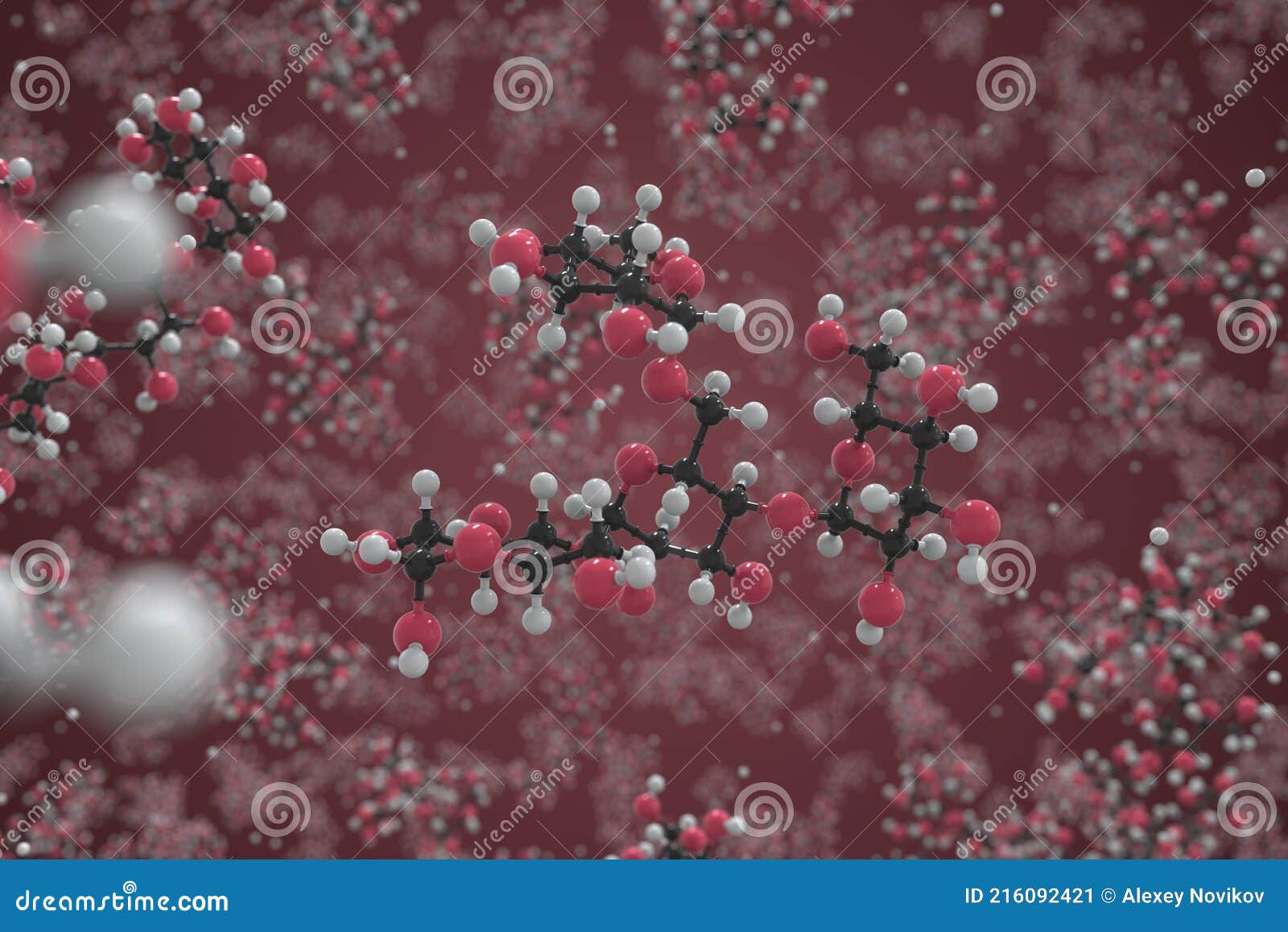 Glycogen Molecule Made With Balls, Scientific Molecular Model. 3D ...