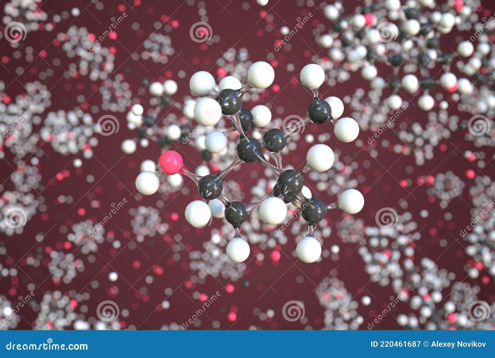 Isoborneol Molecule Made with Balls, Scientific Molecular Model ...