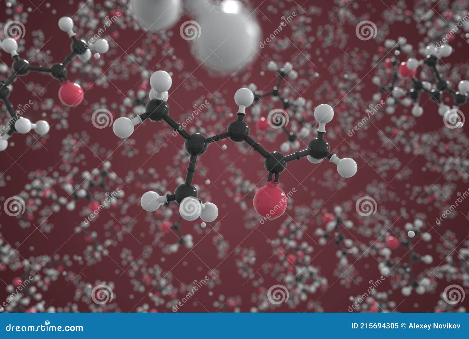Mesityl Oxide Molecule, Ball-and-stick Molecular Model. Chemical 3d ...
