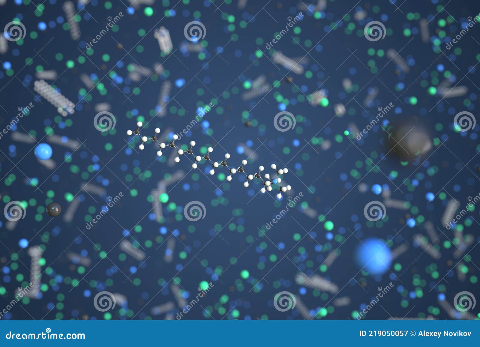 Molecule of Cetrimide, Conceptual Molecular Model. Scientific 3d ...
