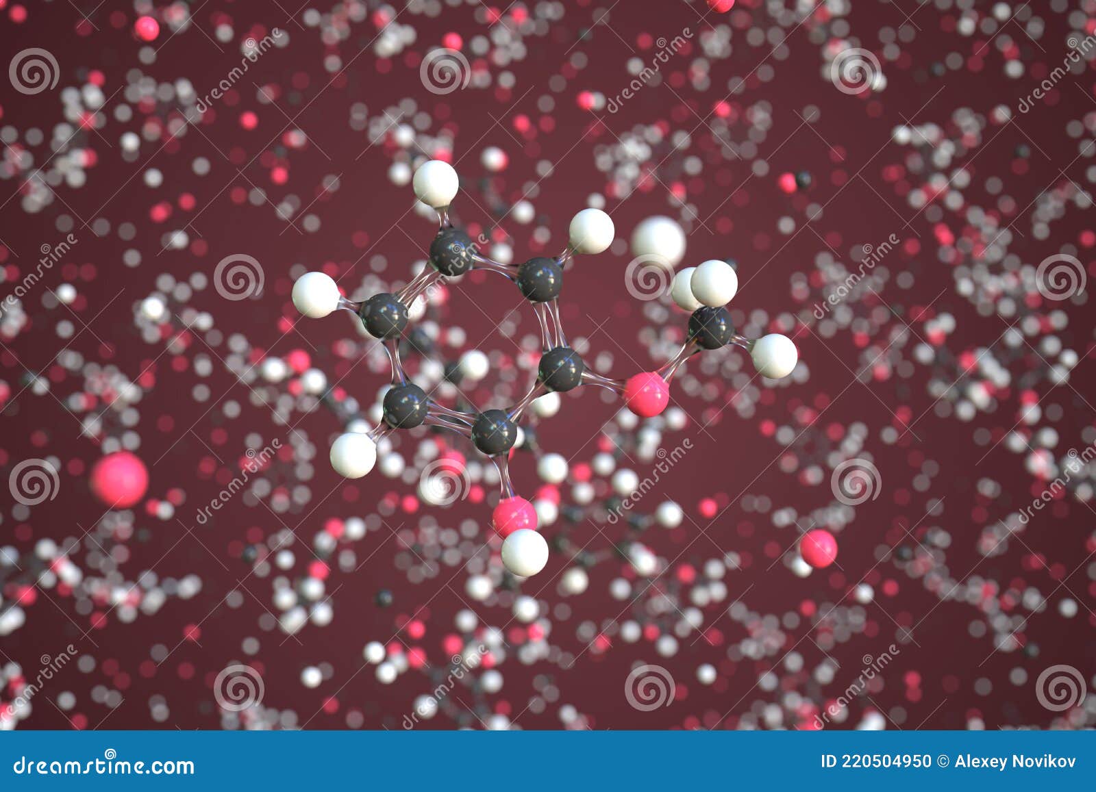 Guaiacol Molecule. It Is Expectorant, Disinfectant, Plant Metabolite ...