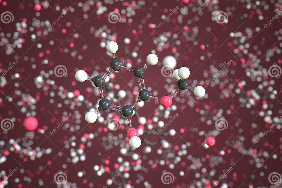 Molecule of Guaiacol, Conceptual Molecular Model. Scientific 3d ...
