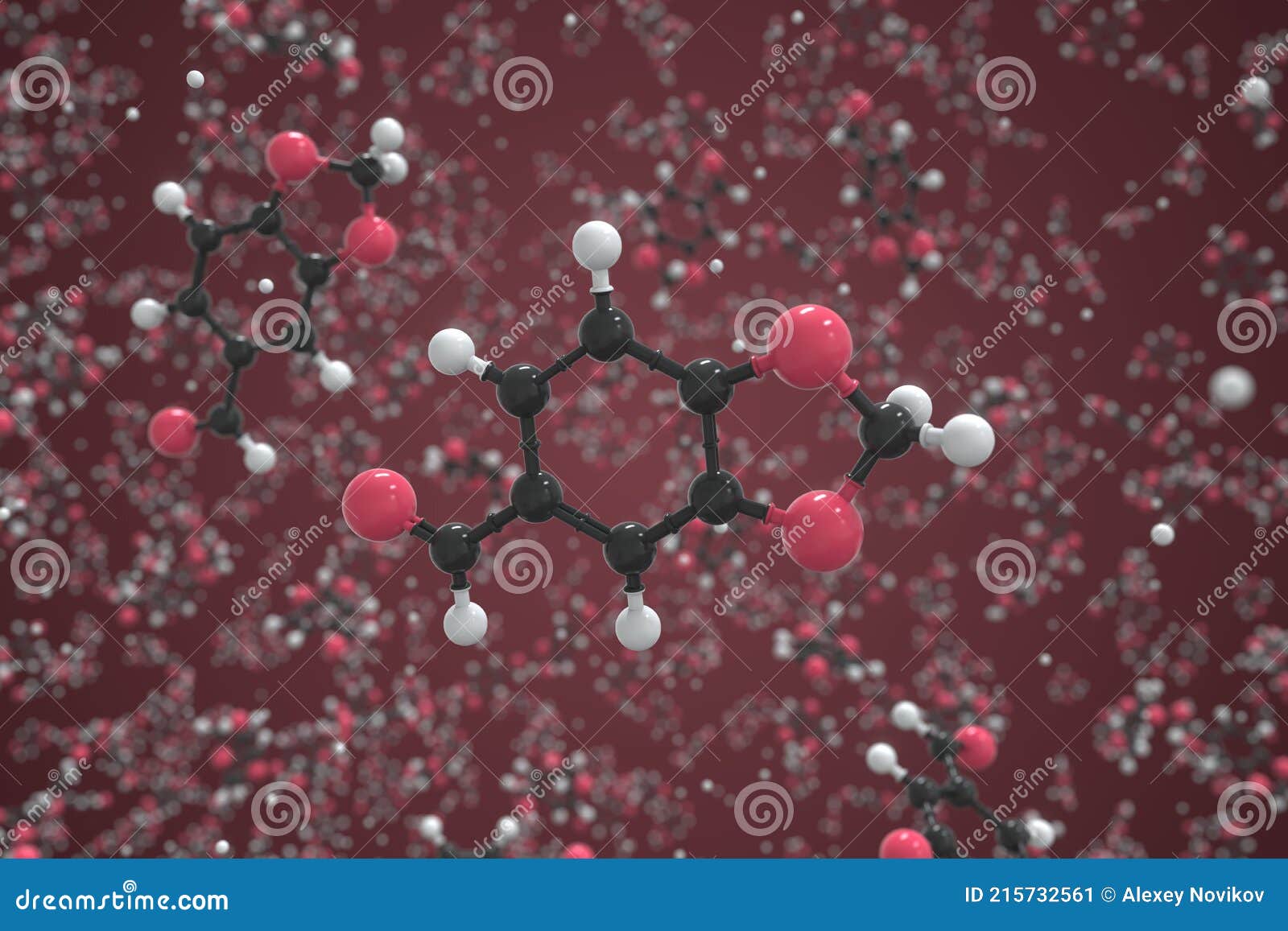 Piperonal Molecule, Heliotropin, Molecular Structure, Isolated 3d Model ...