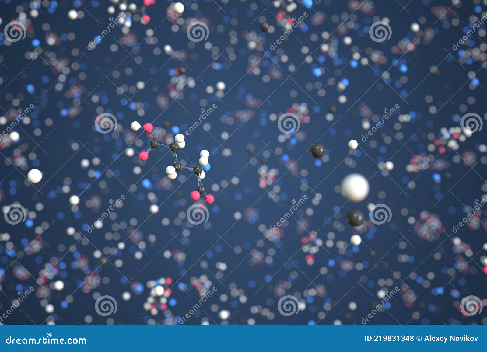 Monosodium Glutamate Molecule Made with Balls, Scientific Molecular ...