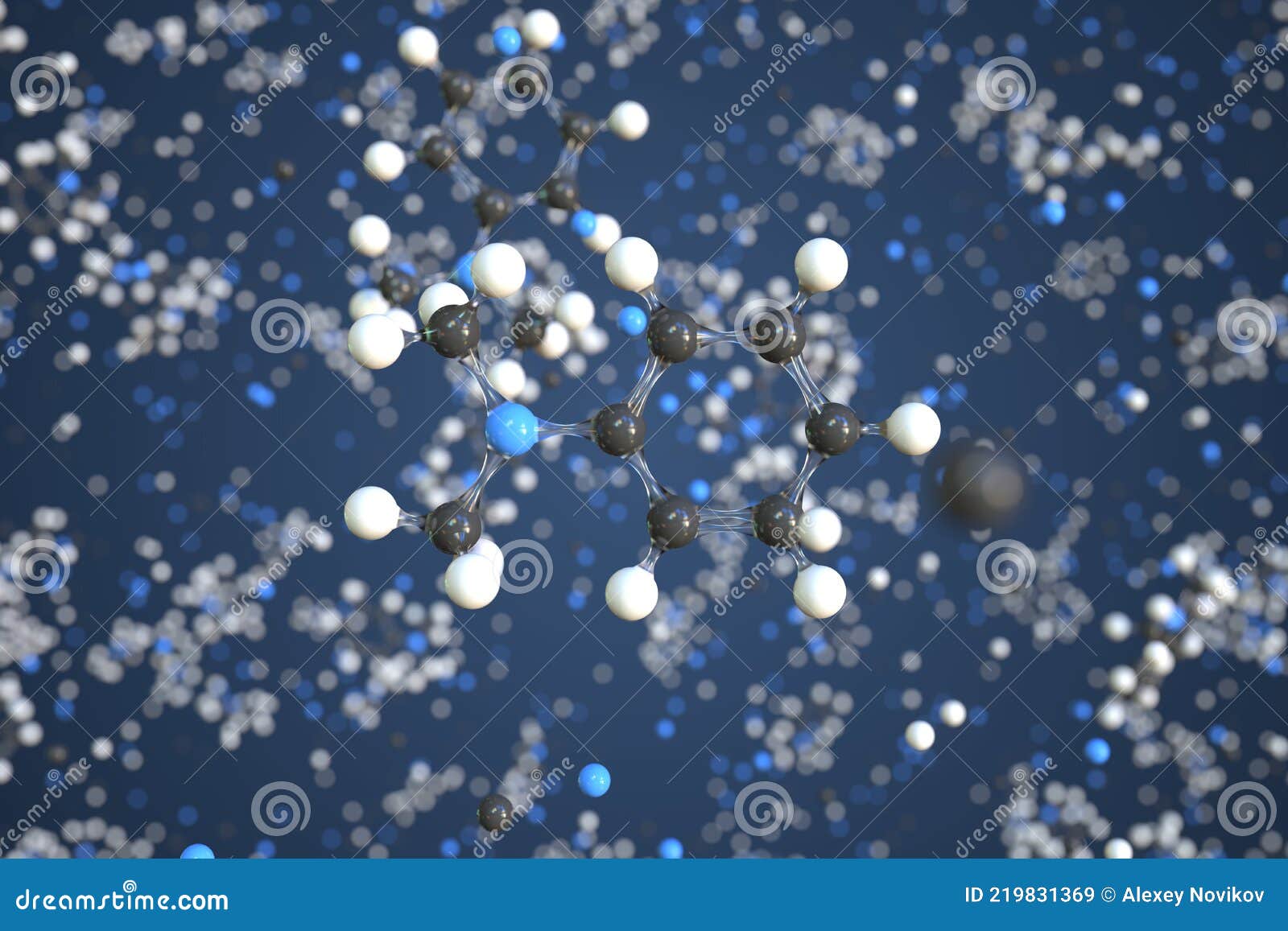 N,n-dimethylaniline Molecule Made with Balls, Scientific Molecular ...