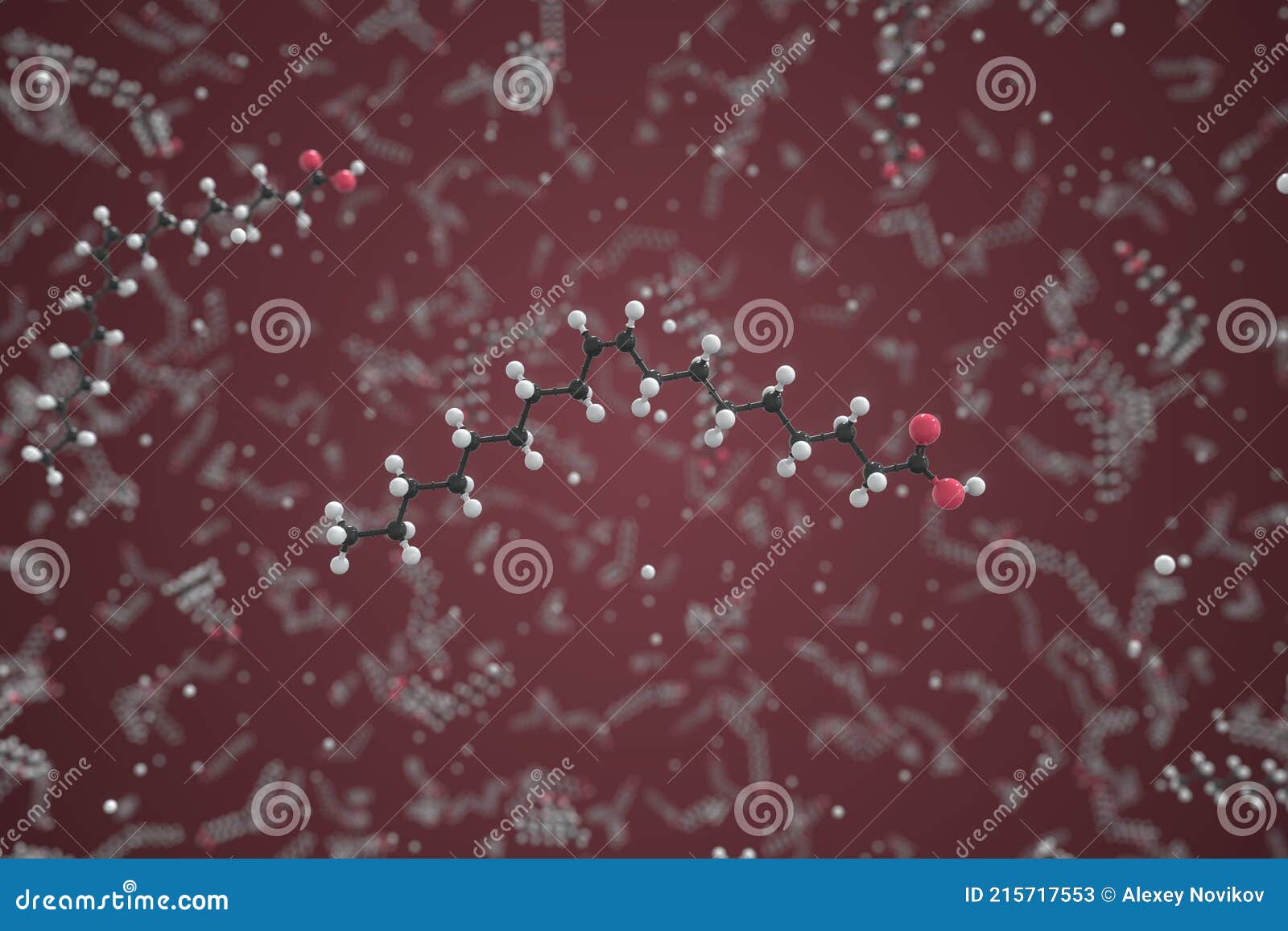 Oleic Acid Molecule Made with Balls, Scientific Molecular Model ...