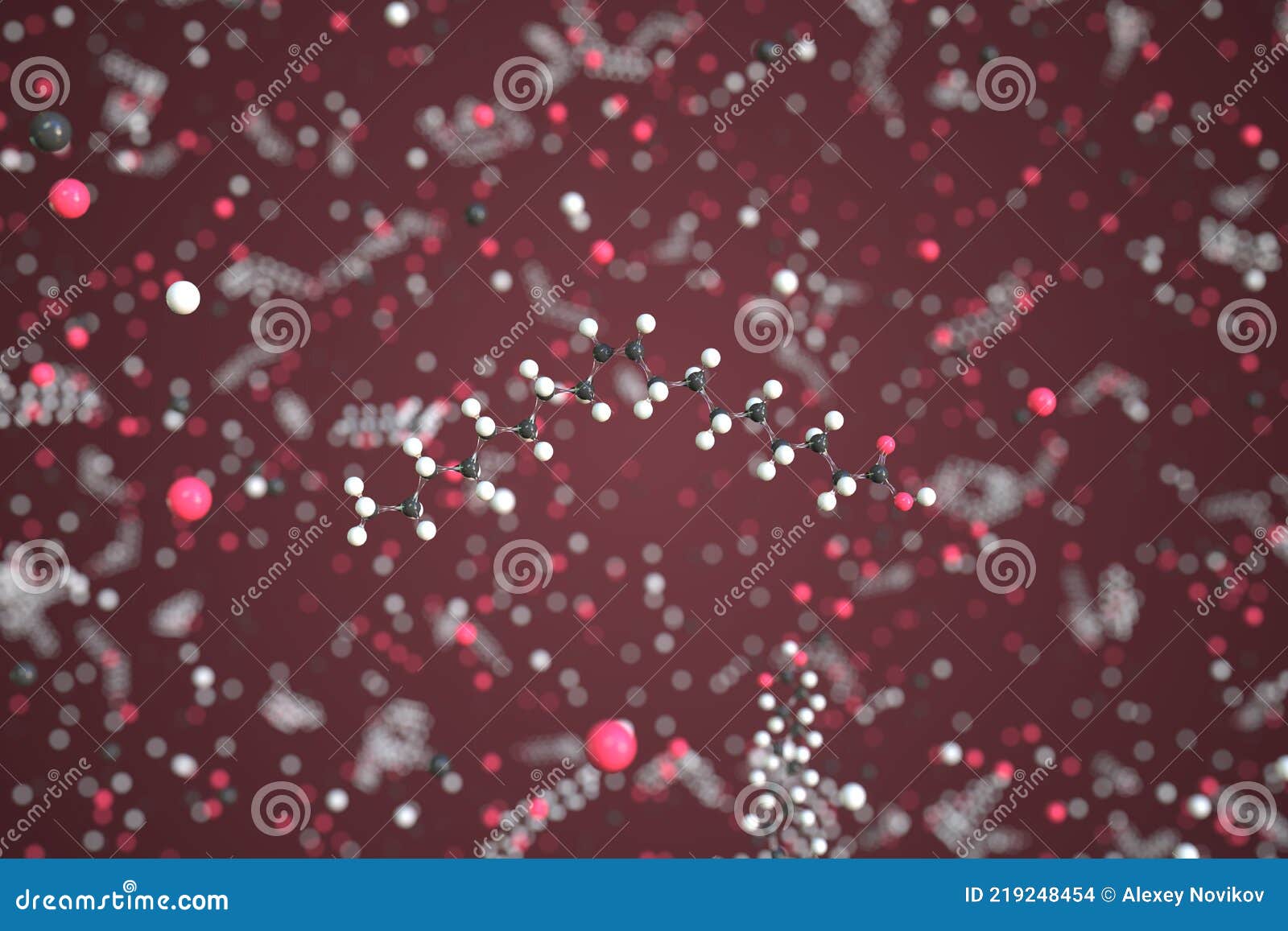 Oleic Acid Molecule Made with Balls, Scientific Molecular Model ...