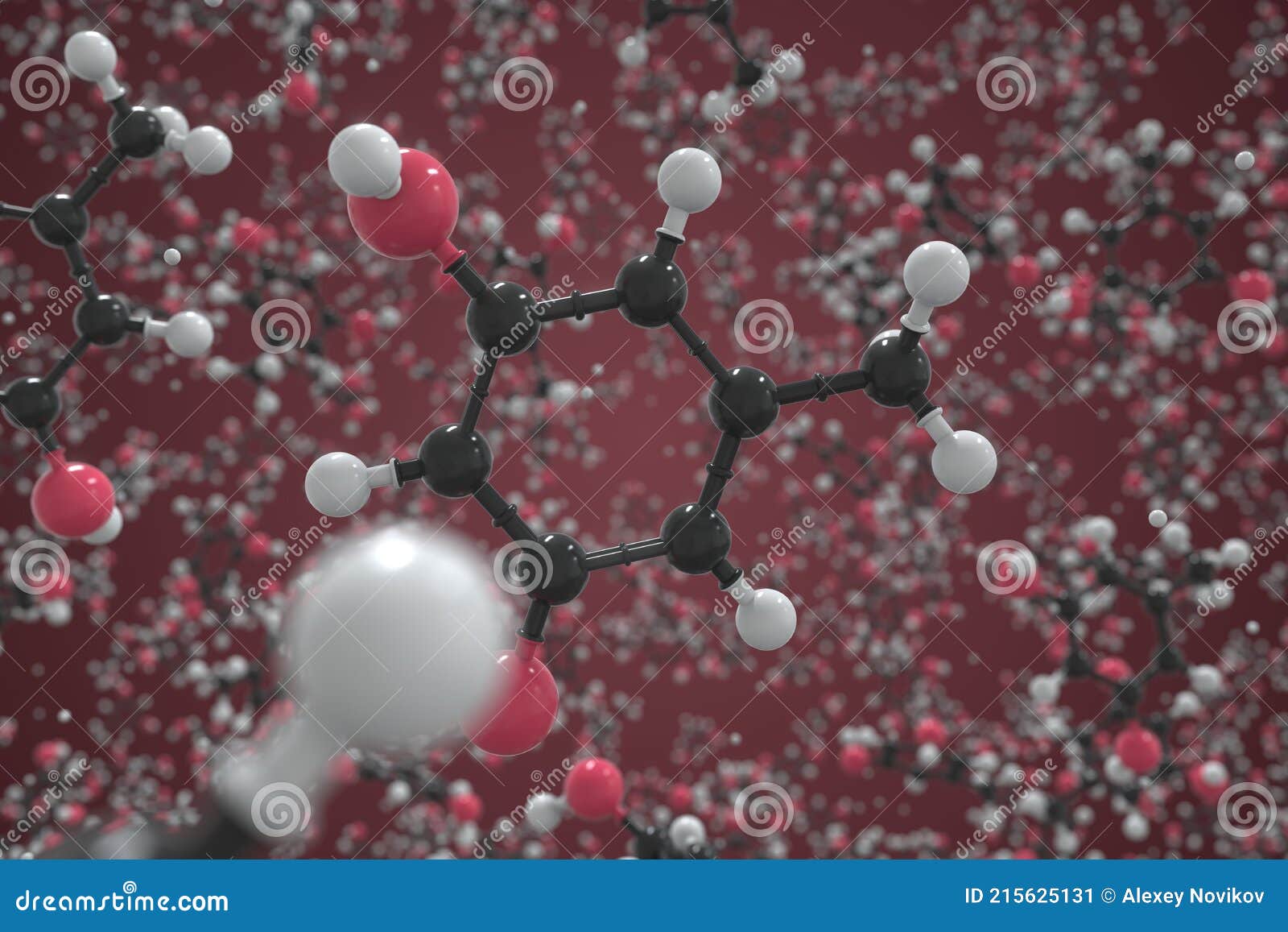 Orcinol Molecule Made with Balls, Scientific Molecular Model. Chemical ...