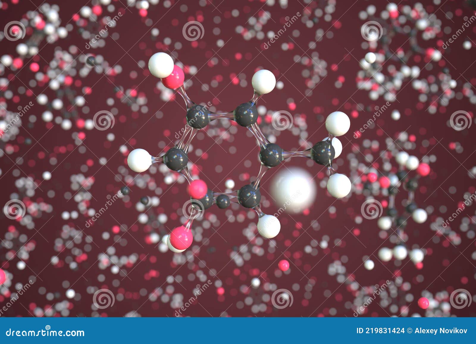 Orcinol Molecule Made with Balls, Scientific Molecular Model. Chemical ...