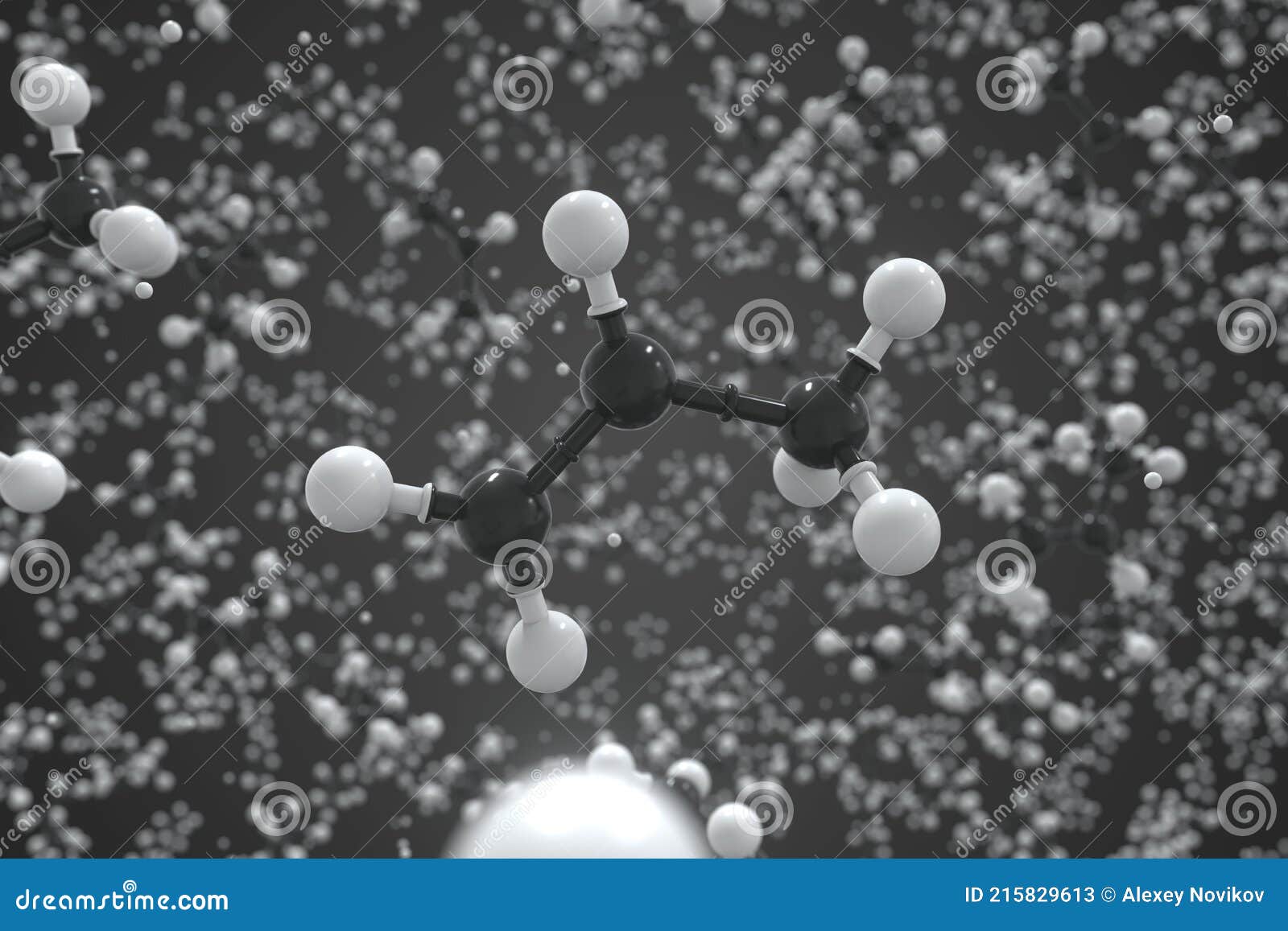 Polypropylene Molecule Made with Balls, Scientific Molecular Model ...