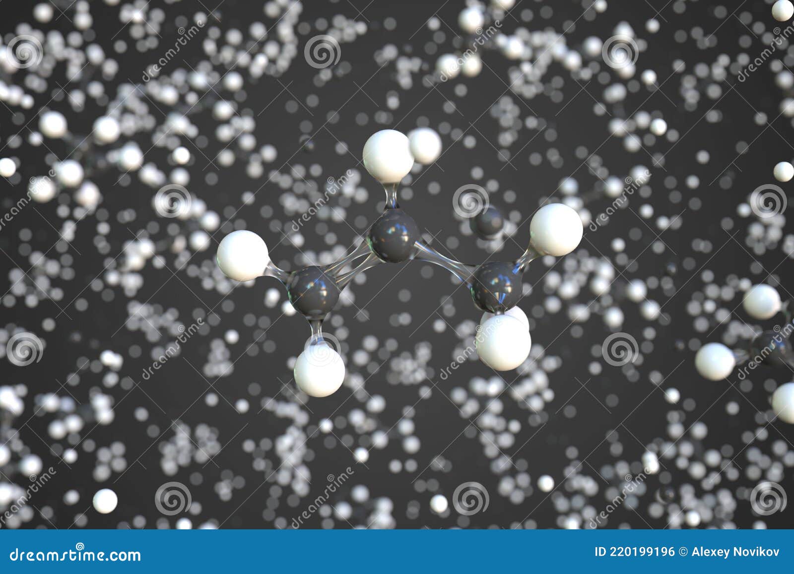 Polypropylene Molecule Made with Balls, Scientific Molecular Model ...