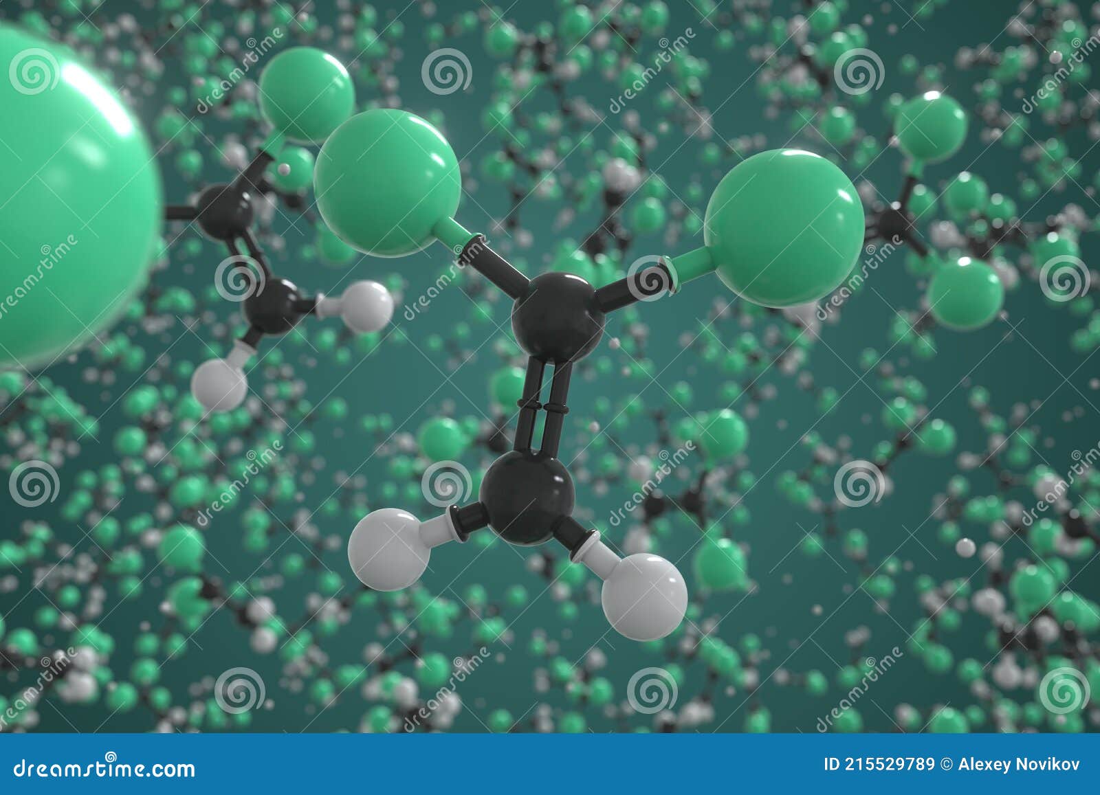 Polyvinylidene Chloride PVDC Polymer, Chemical Structure. Skeletal ...