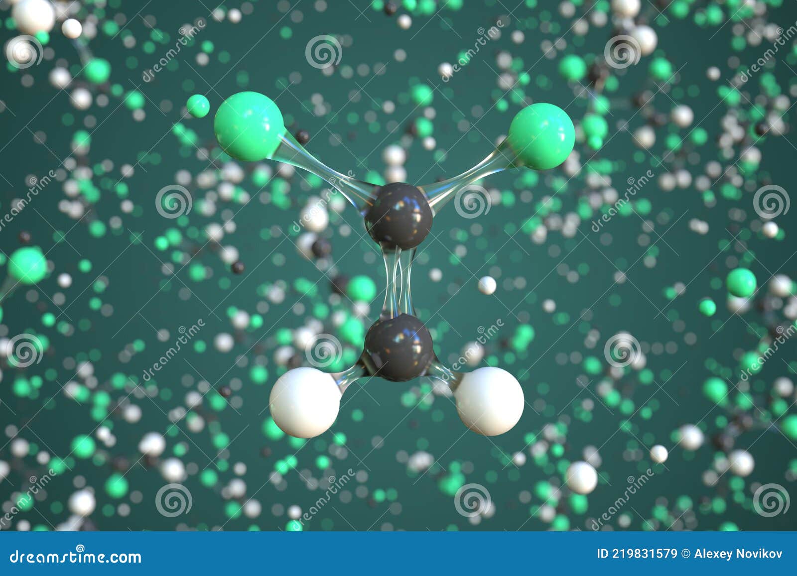 Polyvinylidene Chloride PVDC Polymer, Chemical Structure. Skeletal ...
