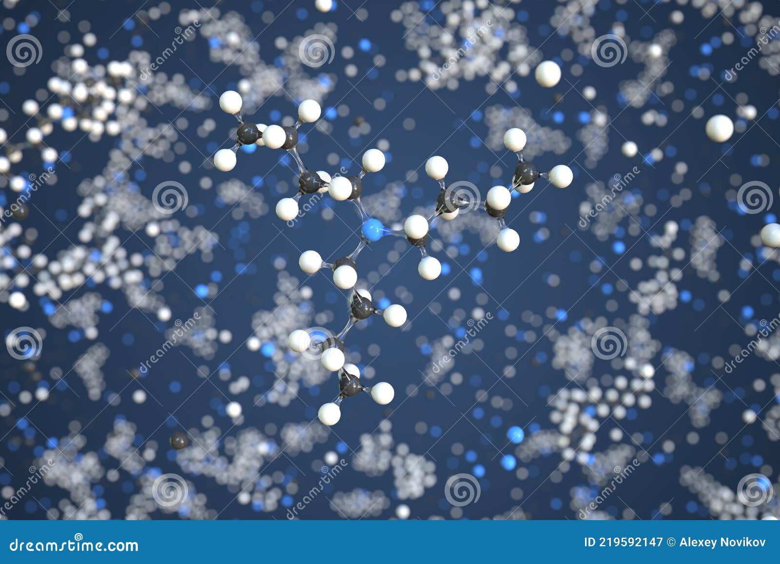 Molecule of Tributylamine, Conceptual Molecular Model. Scientific 3d ...