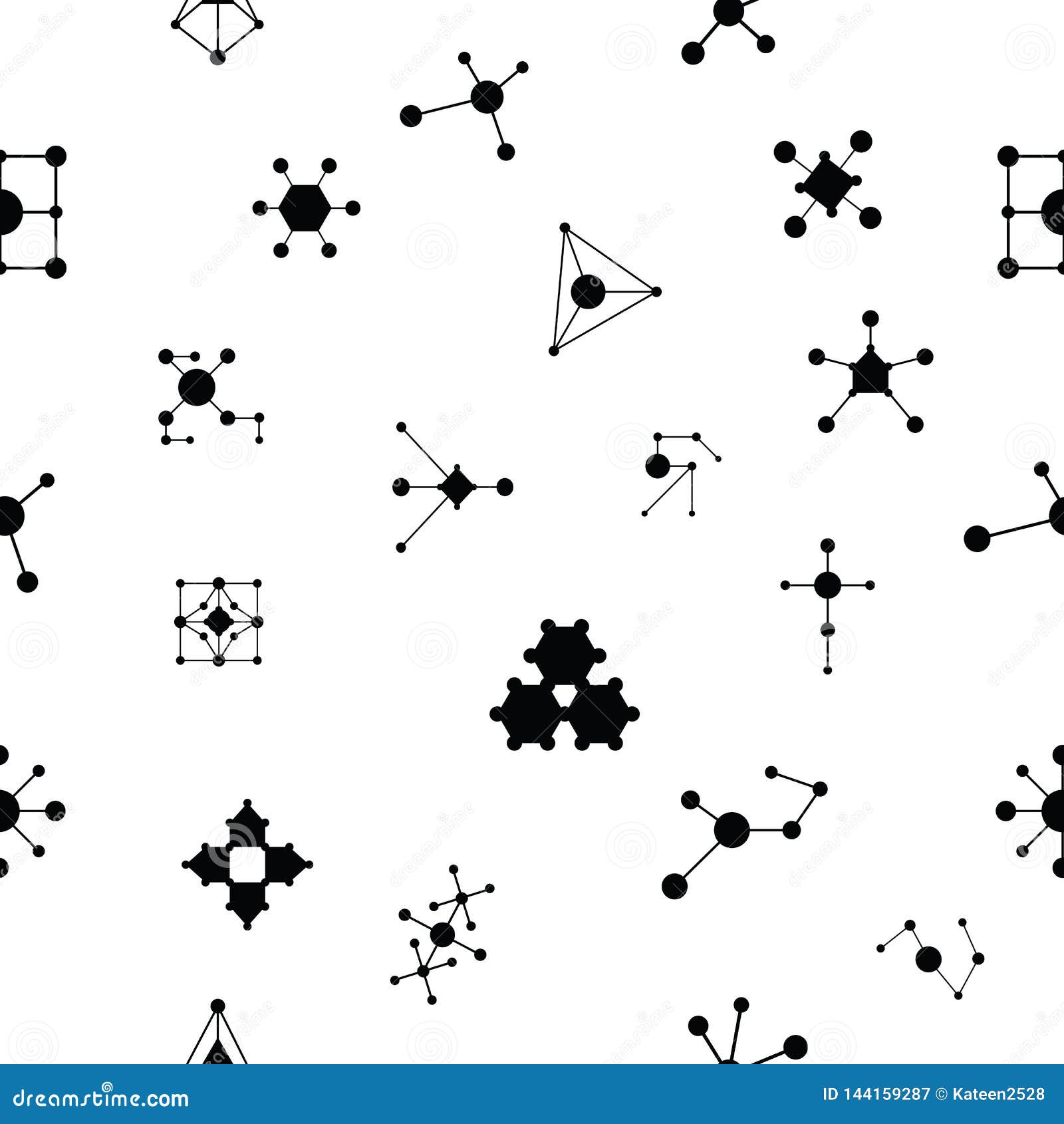 Molecule Seamless Pattern Background Icon Stock Vector - Illustration ...