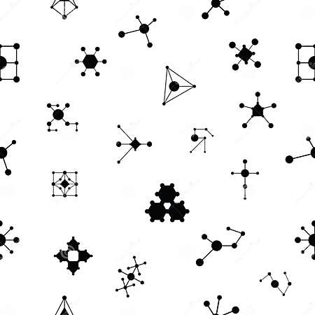 Molecule Seamless Pattern Background Icon Stock Vector - Illustration ...