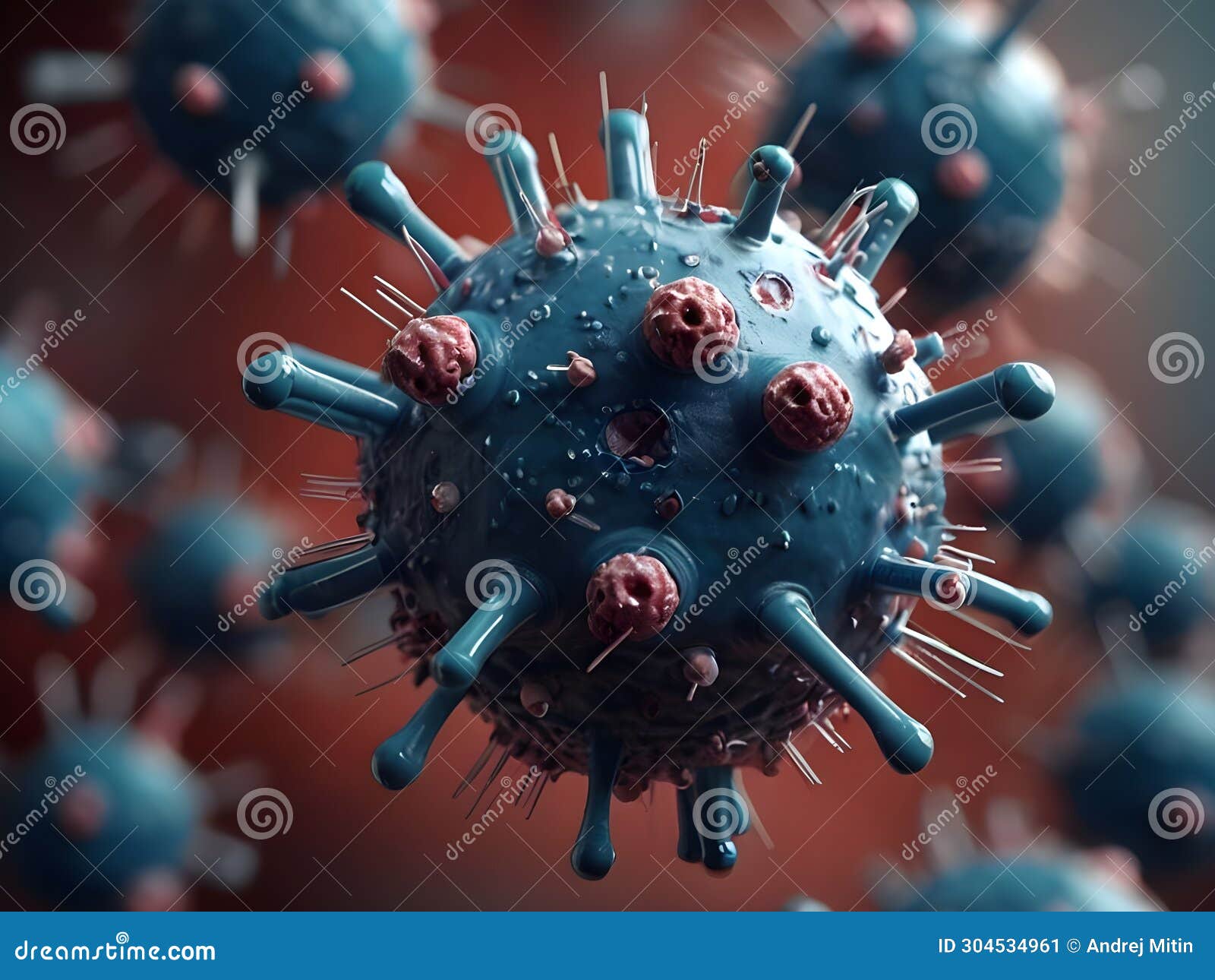 Molecule of Siberia Zombie Virus.macro Stock Illustration ...