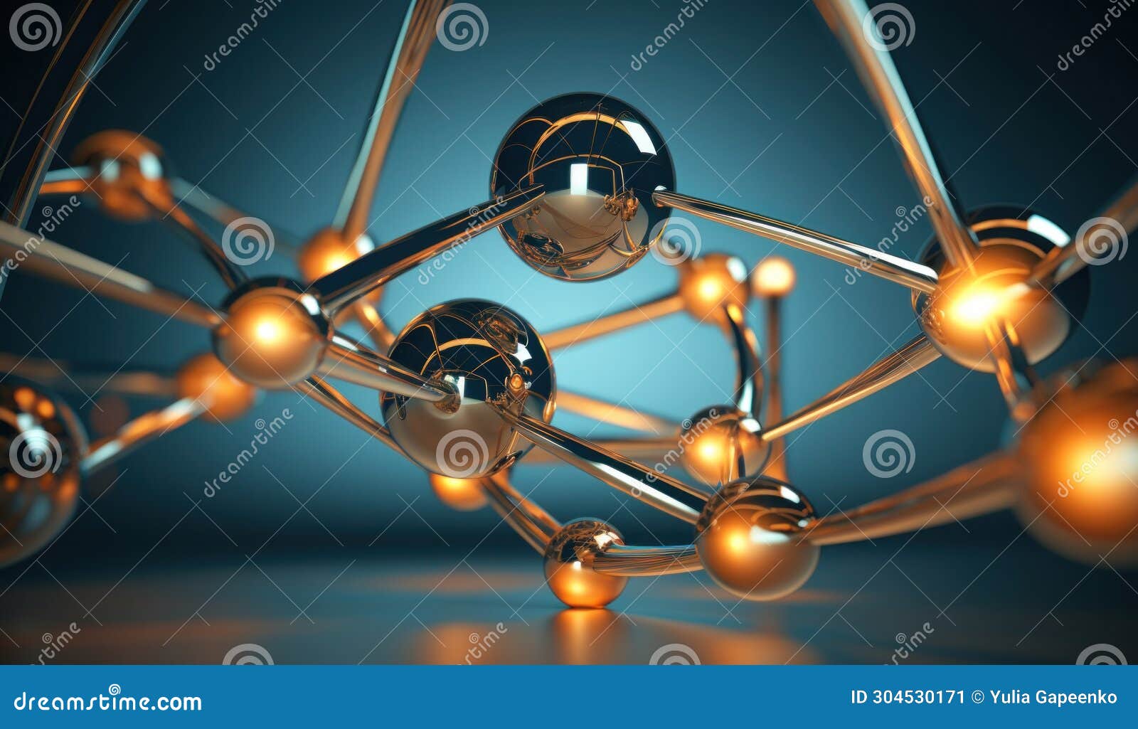 The Molecule of Some Compound is Shown in a Light. Stock Illustration ...