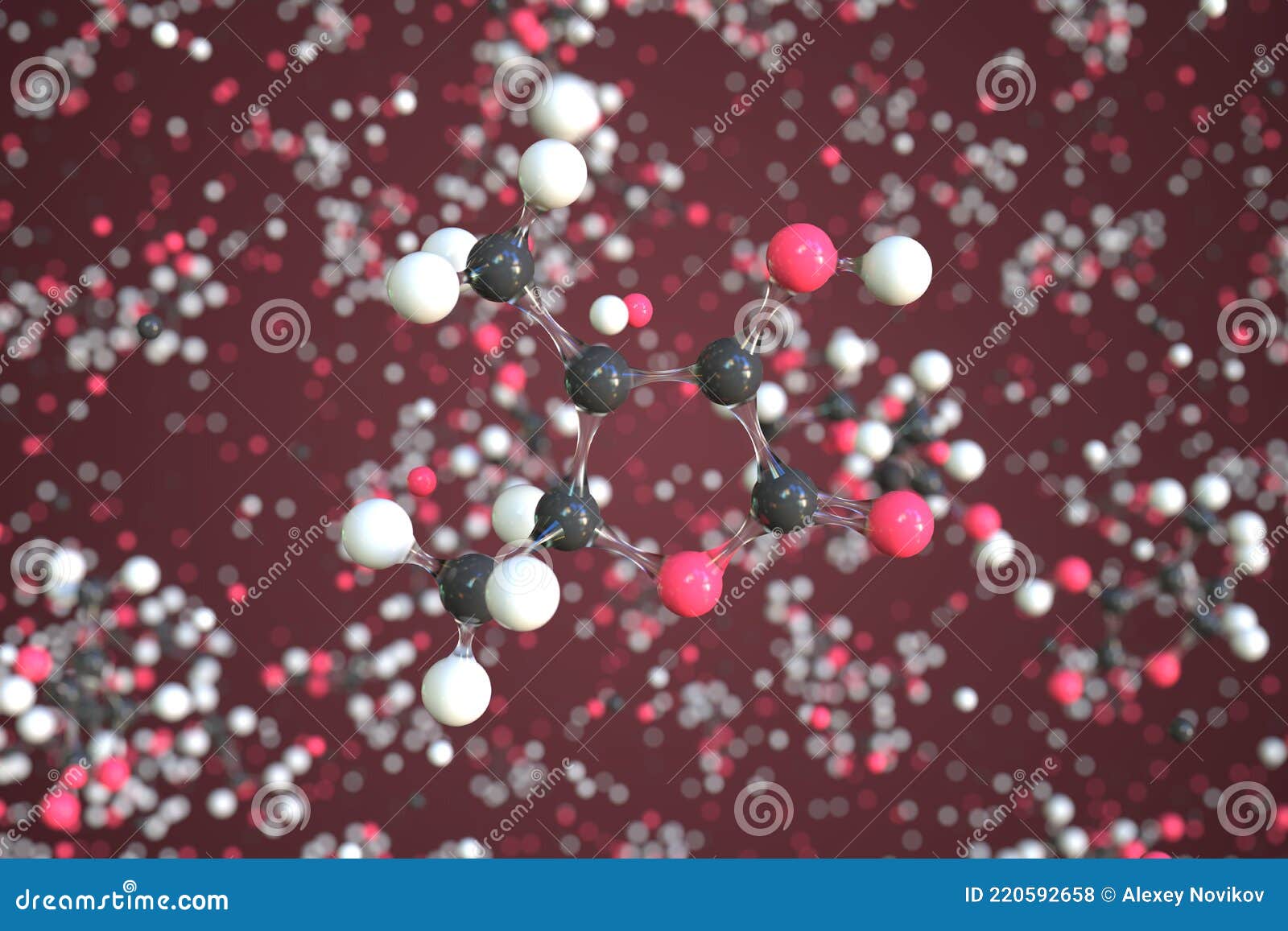 Molecule of Sotolone, Conceptual Molecular Model. Scientific 3d ...