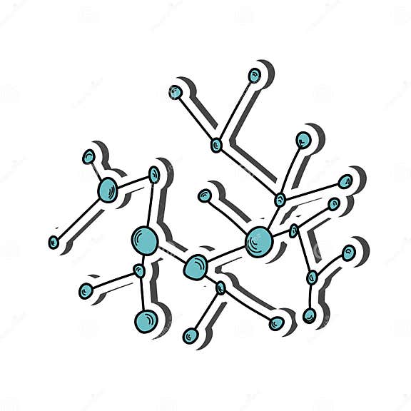 Molecule Sticker stock vector. Illustration of pattern - 255456636