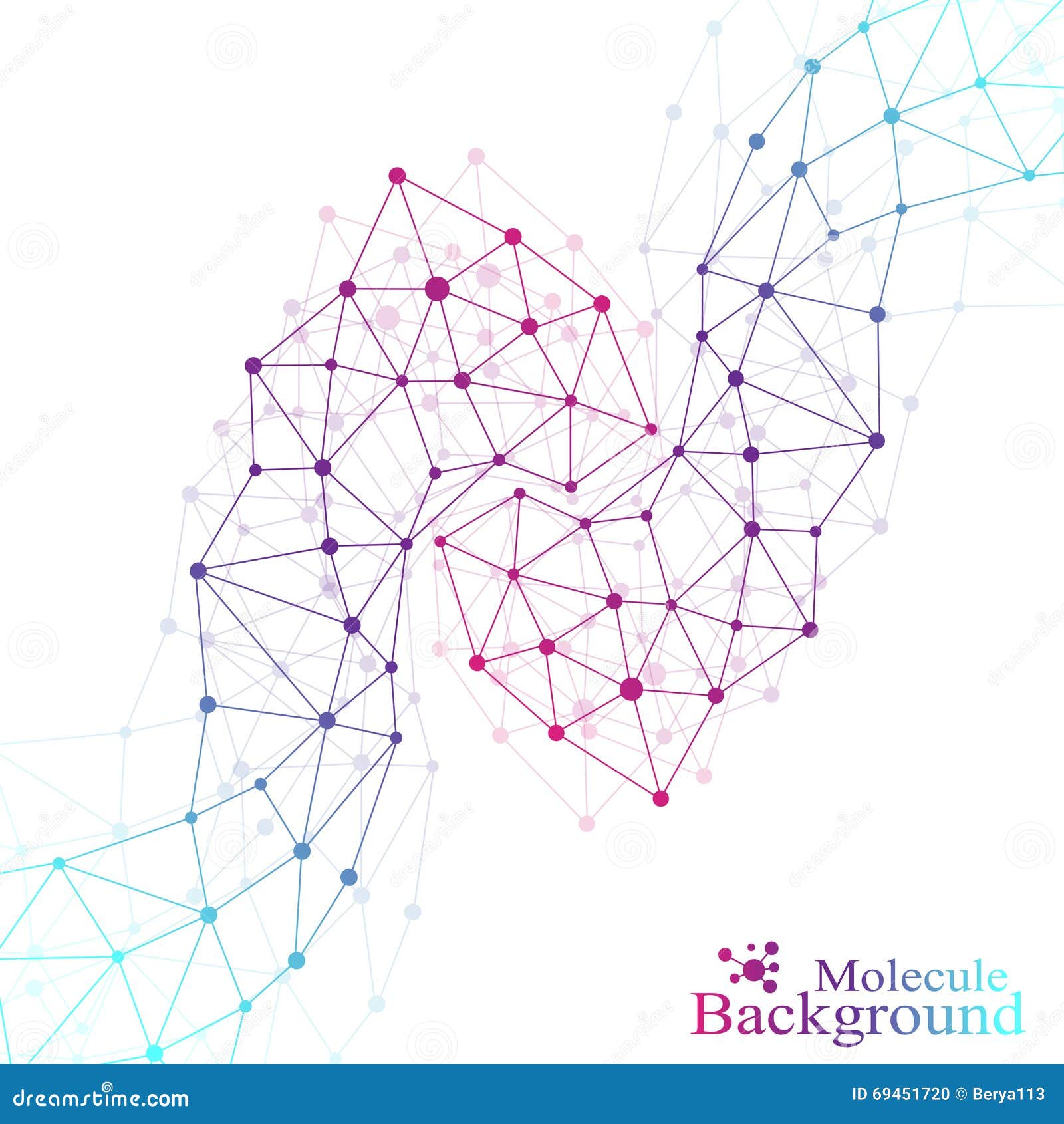 Molecule Structure Dna and Communication Background. Connected Lines ...