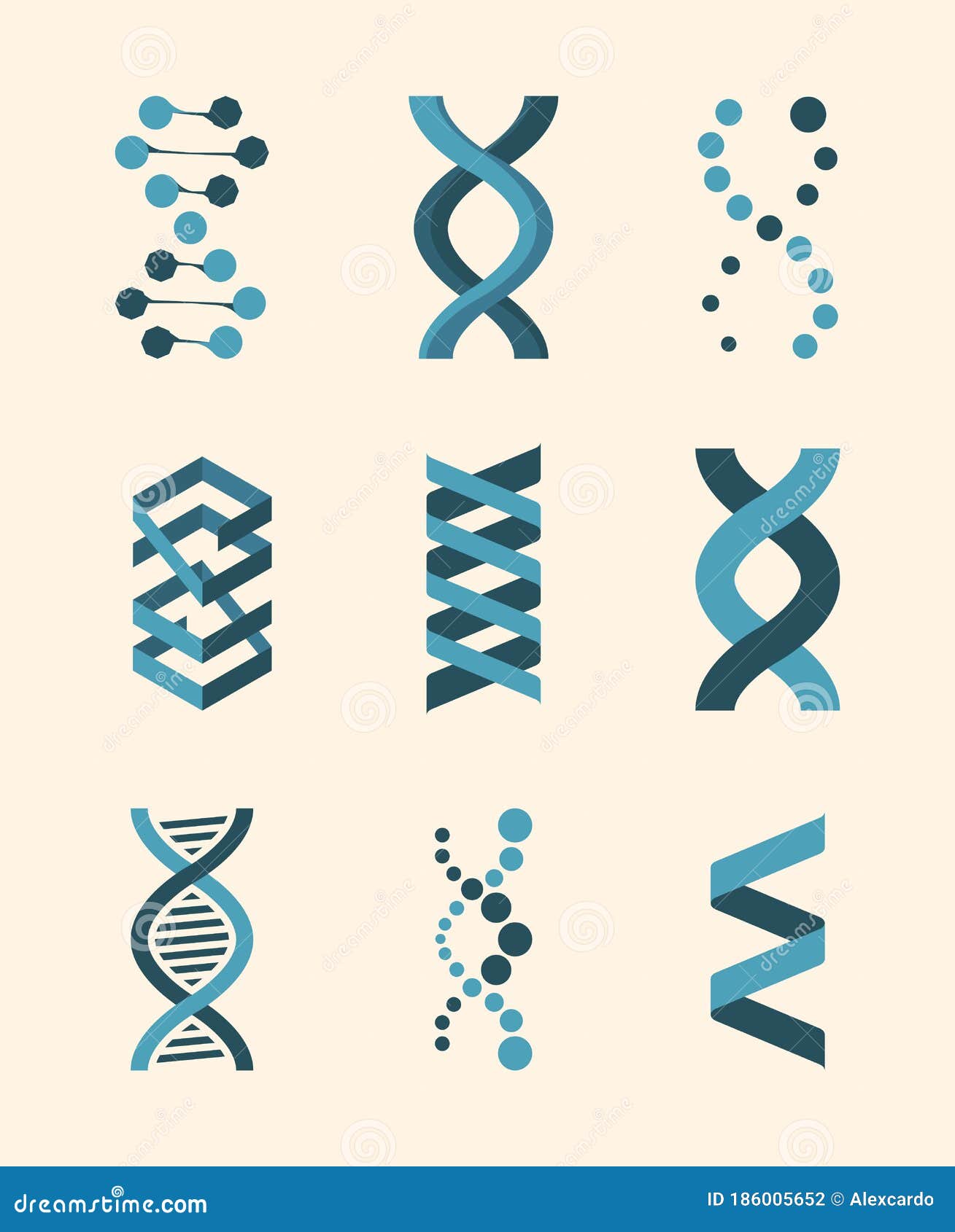Molecule Structure, Dna Helix Set. Genetic Code Humans Animals is ...