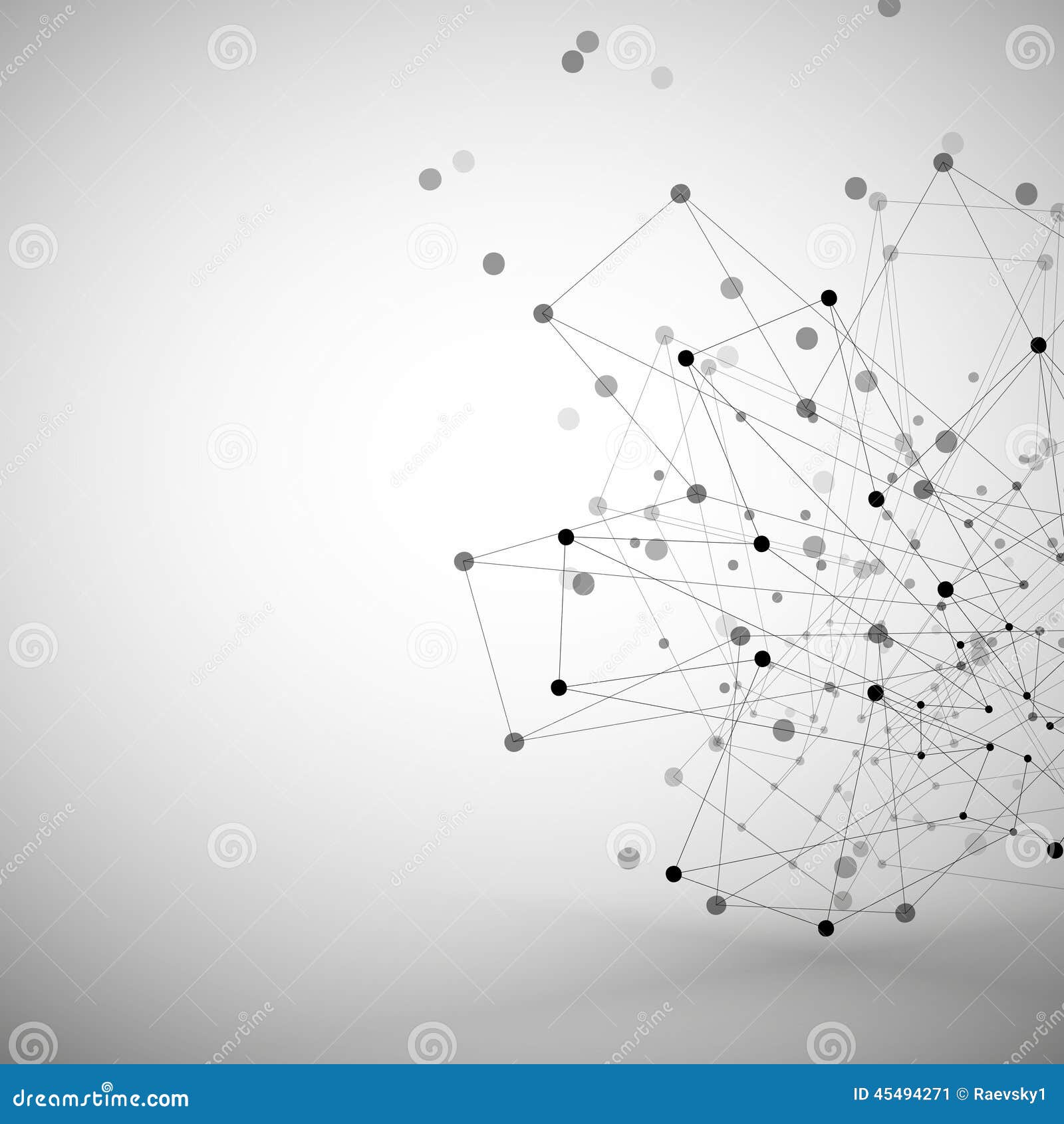 Molecule Structure, Gray Background Illustration Stock Image - Image of ...