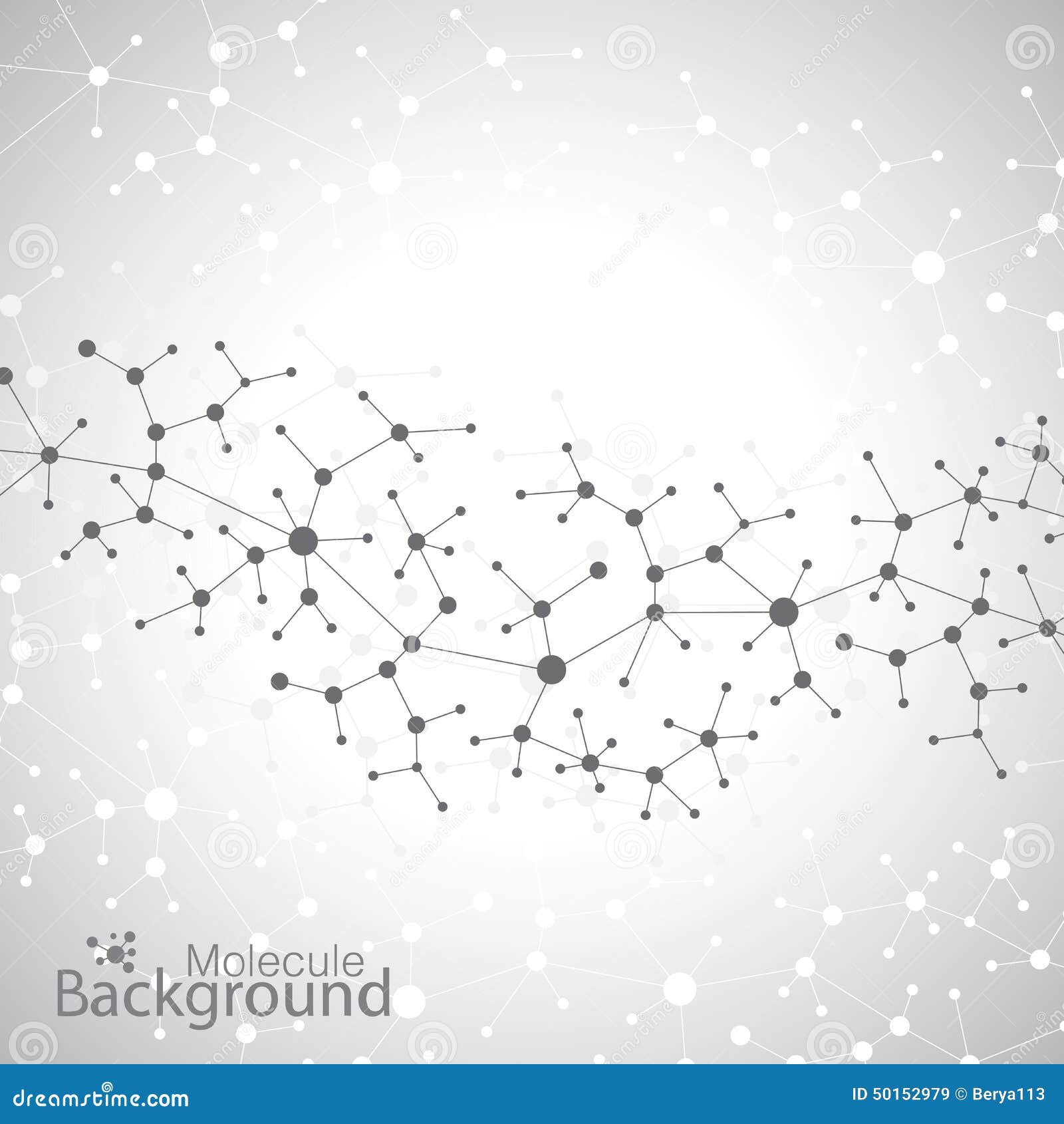Molecule Structure on Gray Background. Vector Stock Vector ...