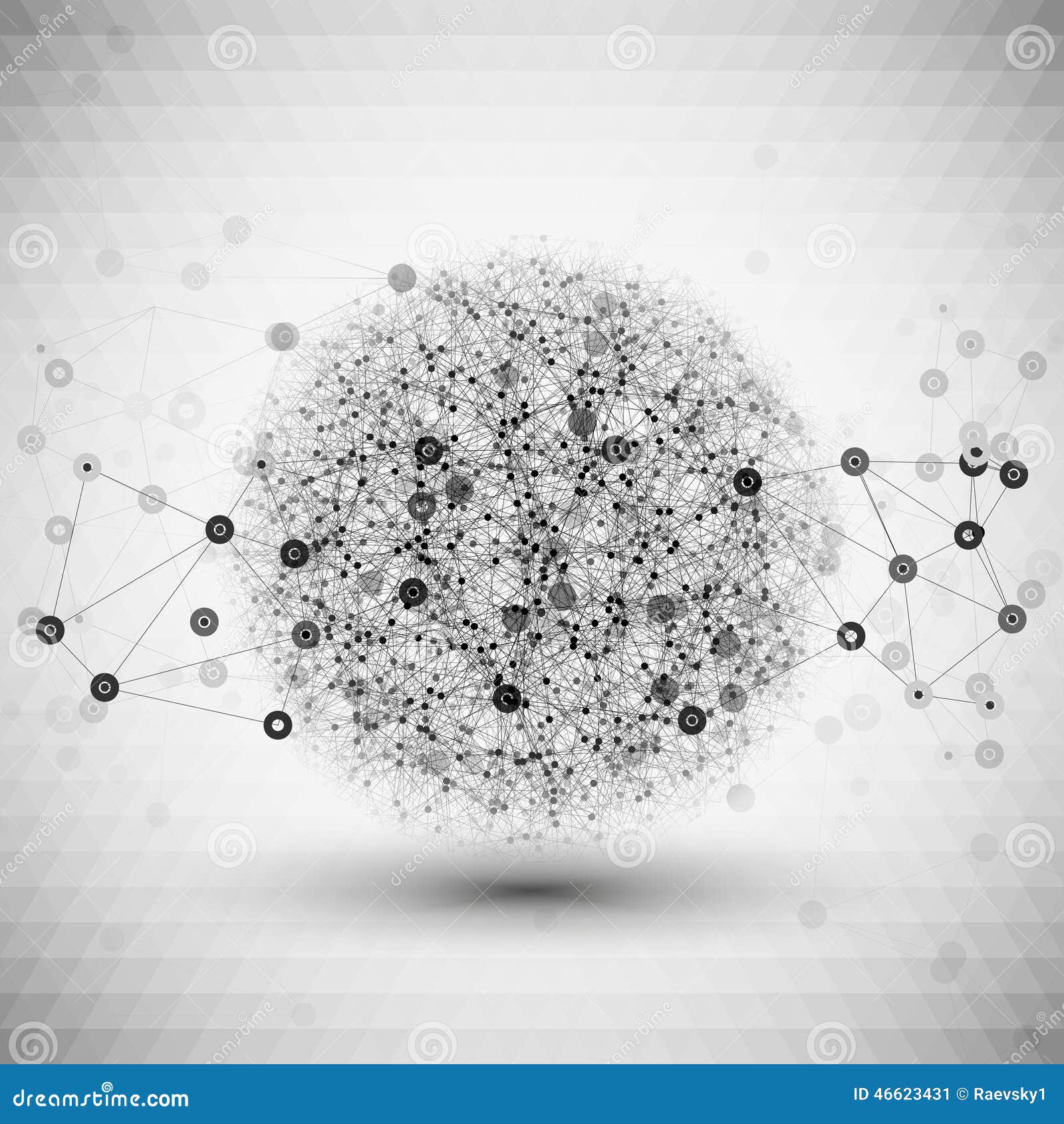 Molecule Structure, Gray Geometric Background for Stock Vector ...