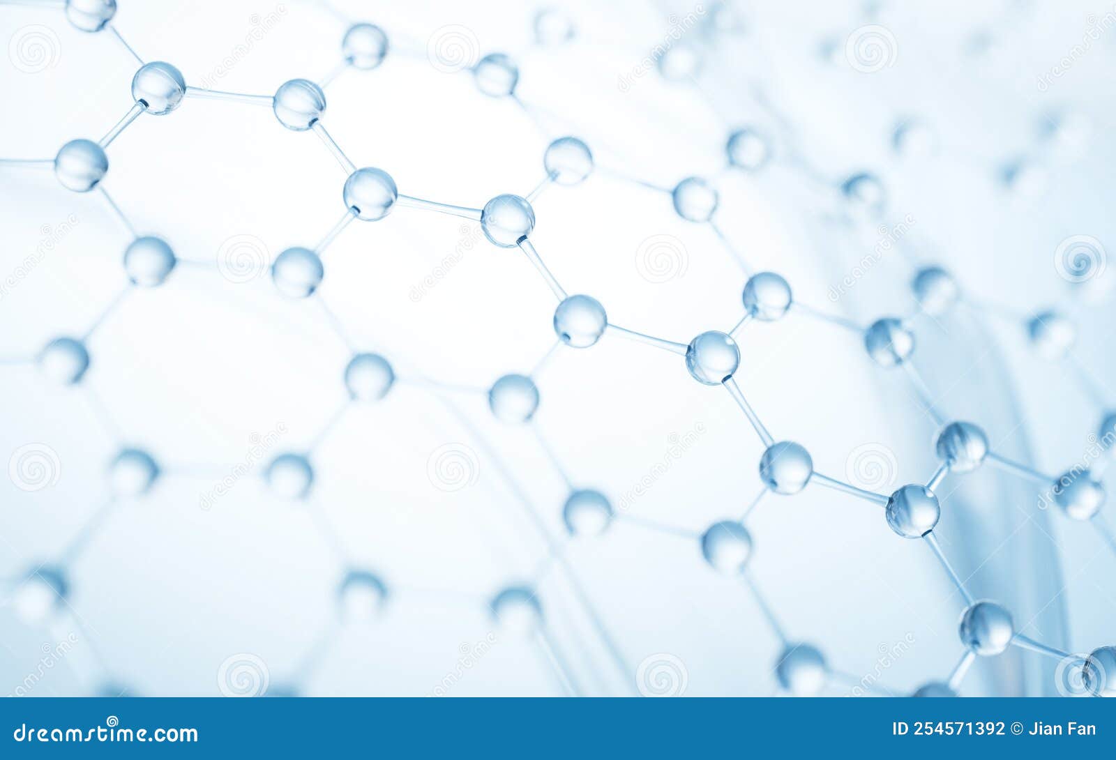 Molecule Structure with Hexagonal Shape, 3d Rendering Stock Illustration - Illustration of ...