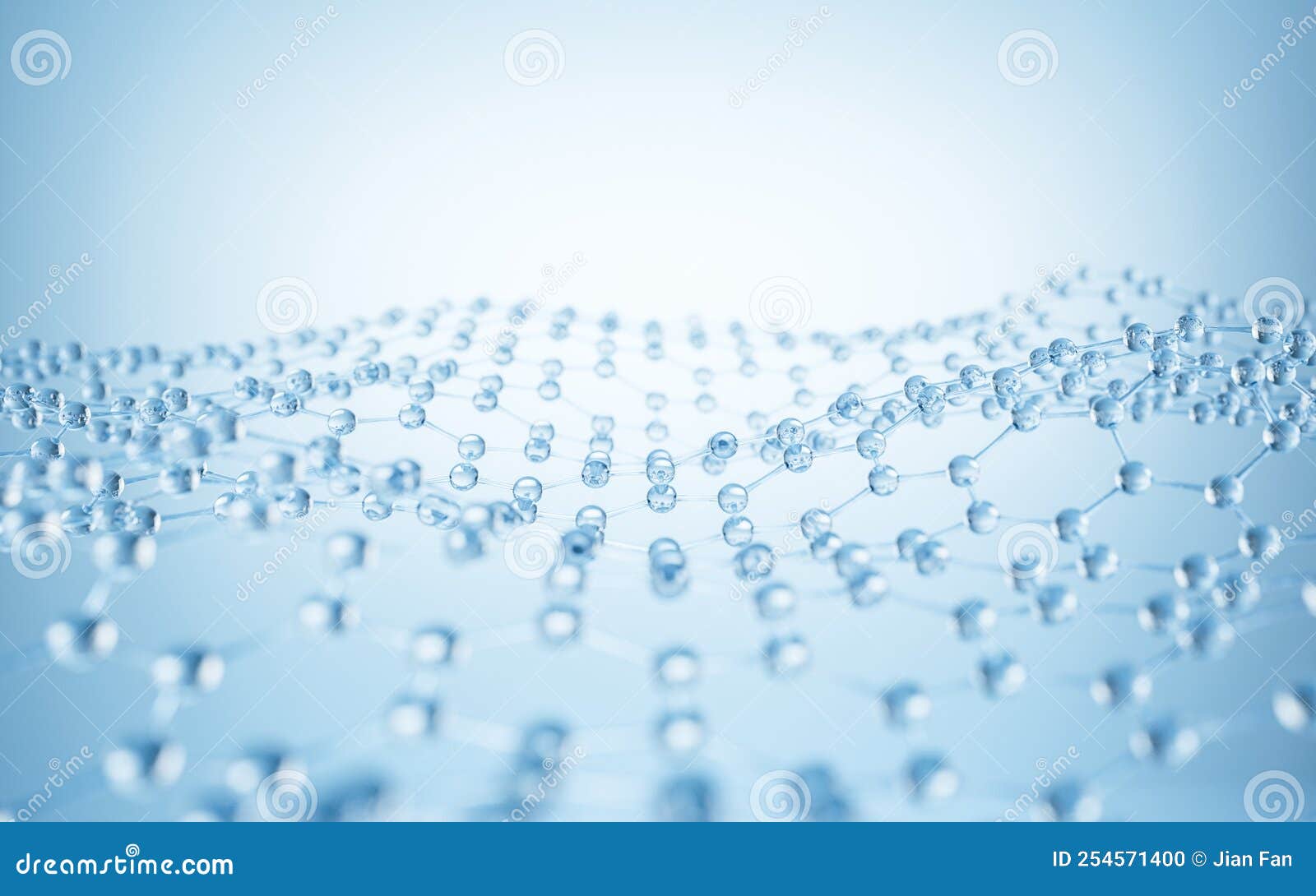 Molecule Structure with Hexagonal Shape, 3d Rendering Stock Illustration - Illustration of ...