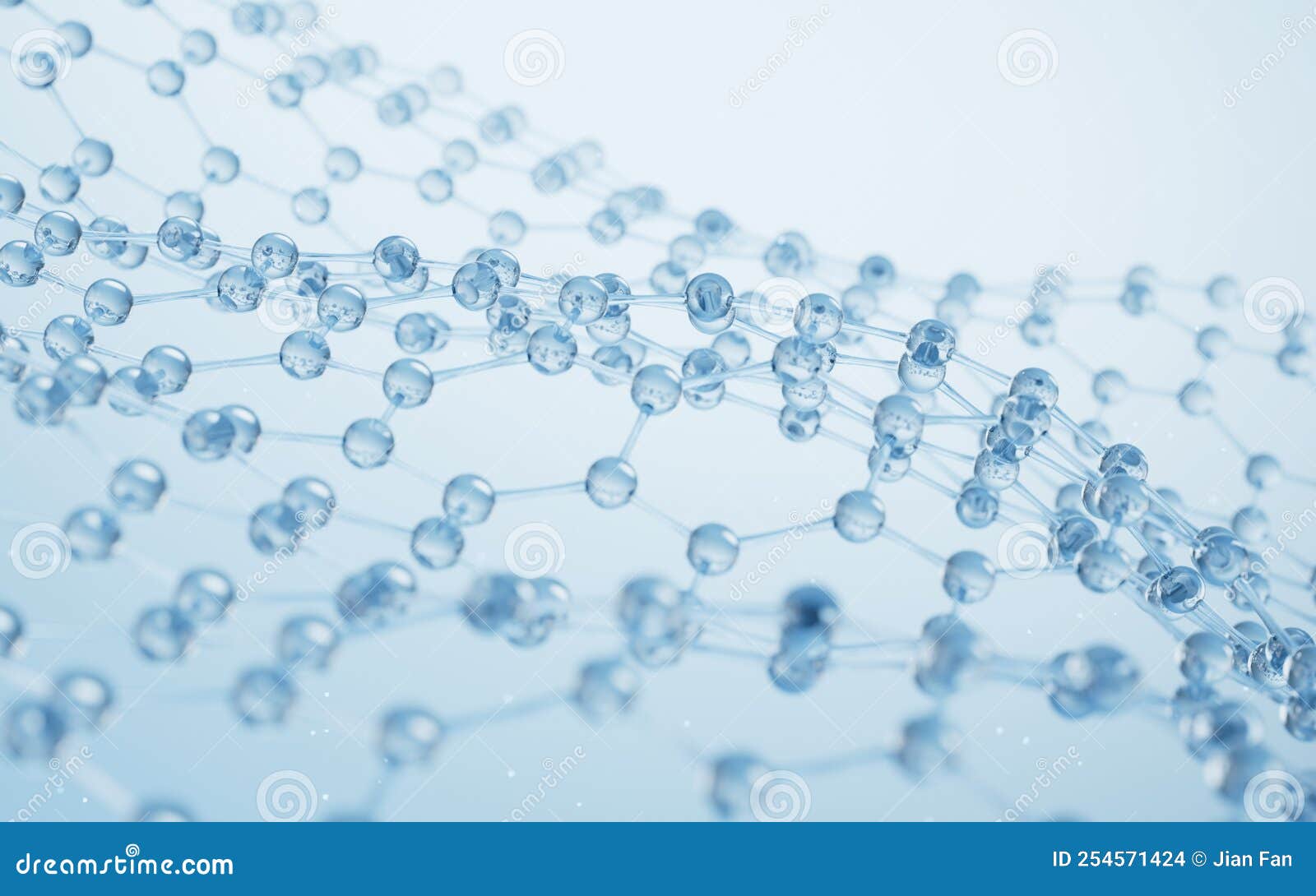 Molecule Structure with Hexagonal Shape, 3d Rendering Stock Illustration - Illustration of ...