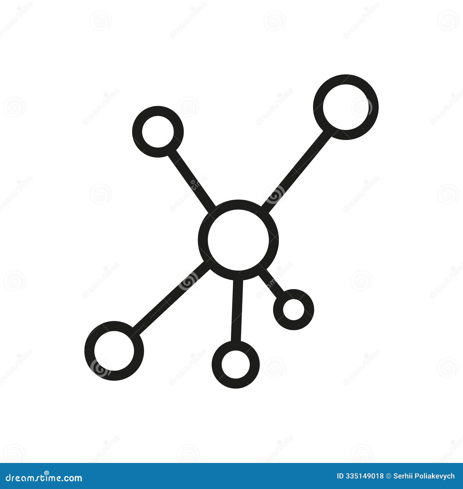 Molecule Structure Icon. Chemical Connection Symbol. Atomic Network ...
